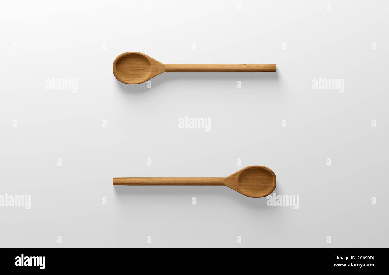 Wooden Cooking Spoons Isolated Stock Photo - Alamy