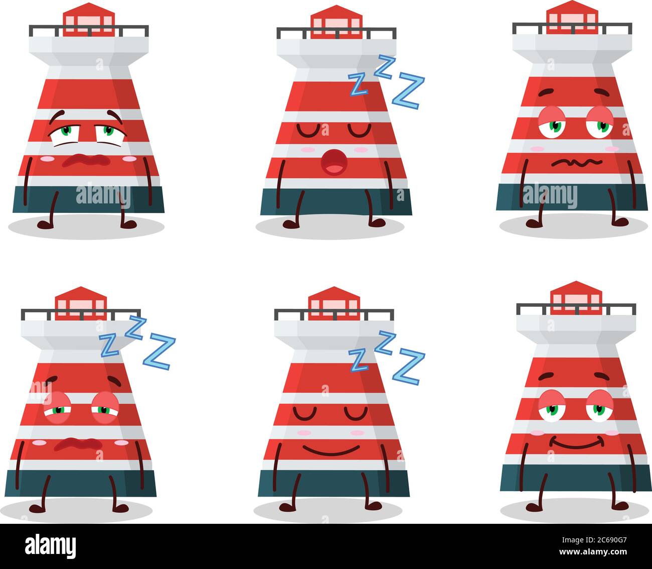 Cartoon character cloud sleepy Cut Out Stock Images & Pictures - Alamy