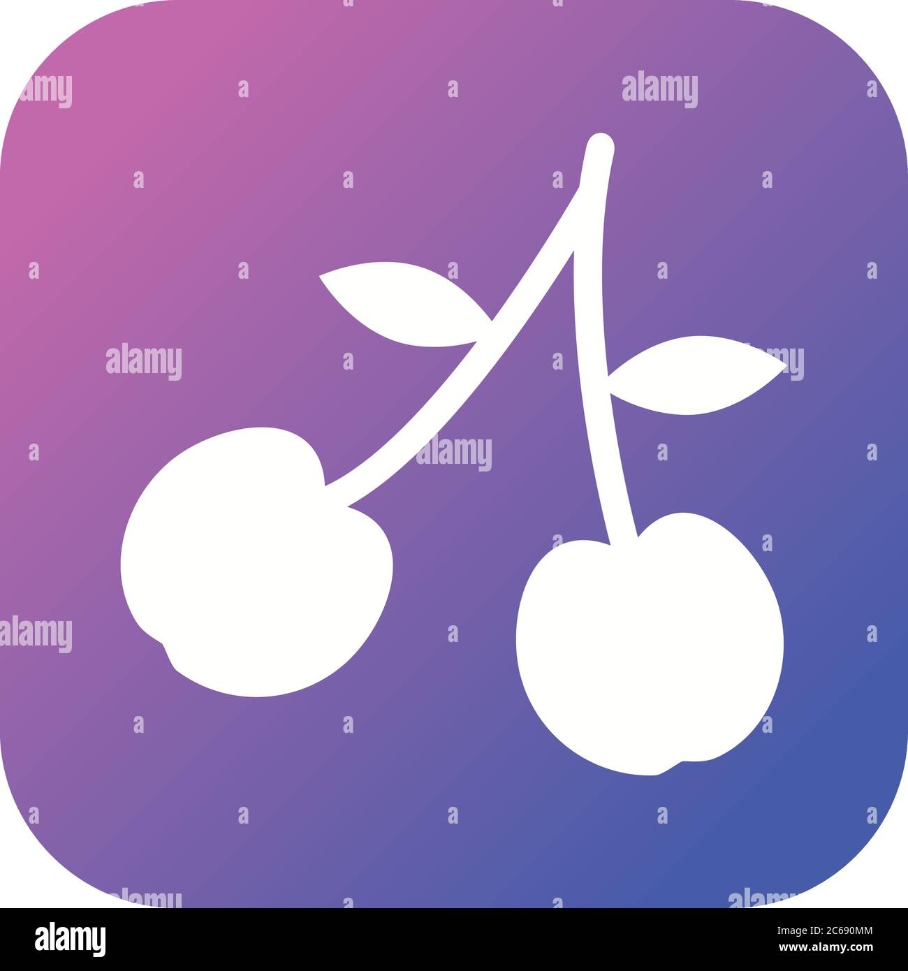 Unique Cherry Vector Glyph Icon Stock Vector Image & Art - Alamy