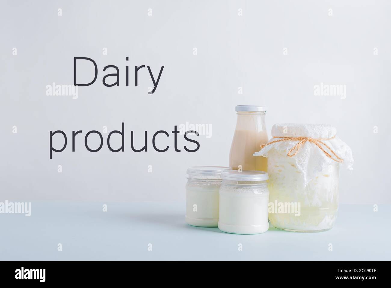 Fermented dairy products. Milk mushroom. Organic probiotic fermented ...