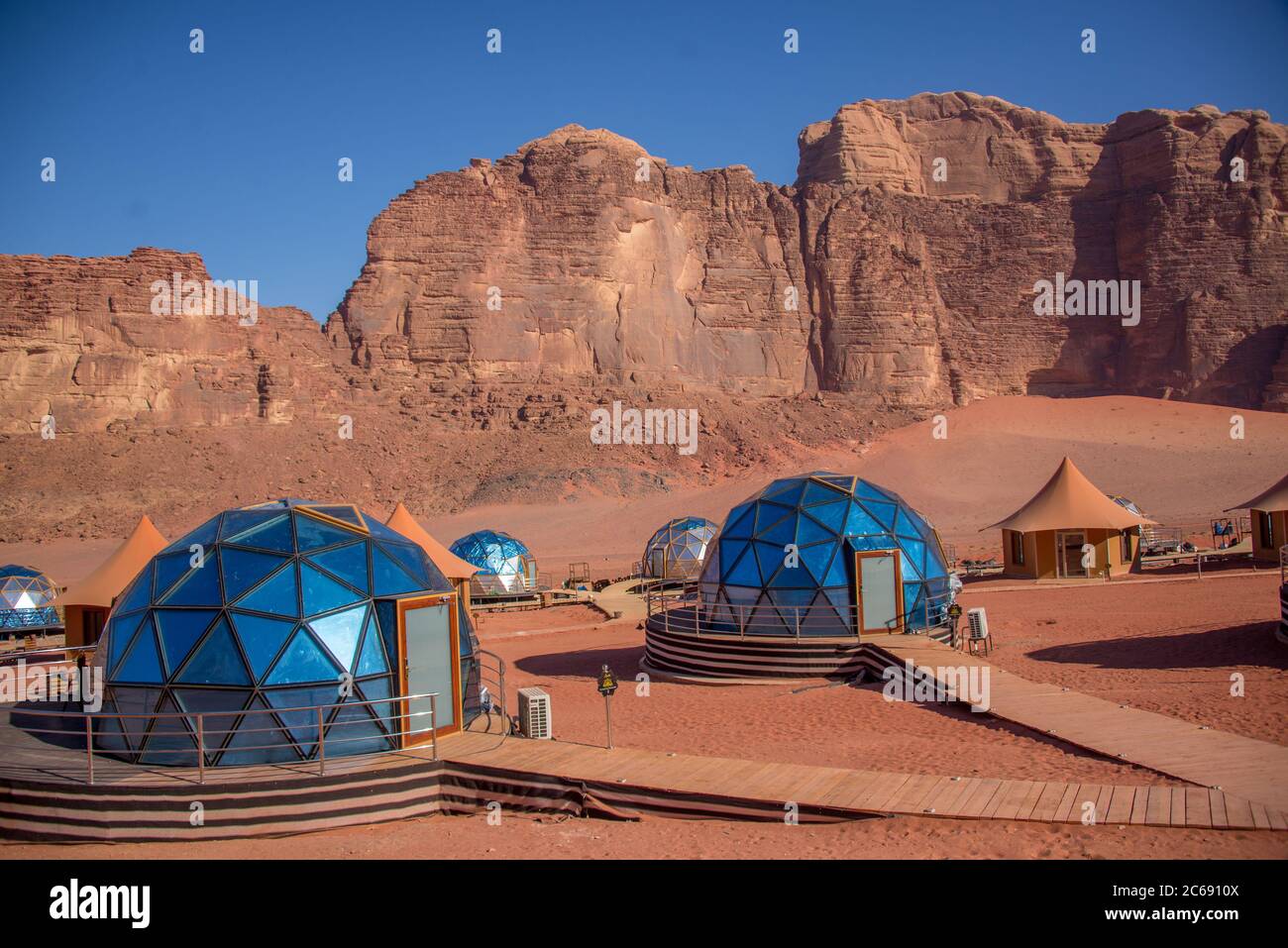 Asia, Middle East, Jordan, Wadi Rum, Memories Aicha Camp Stock Photo ...