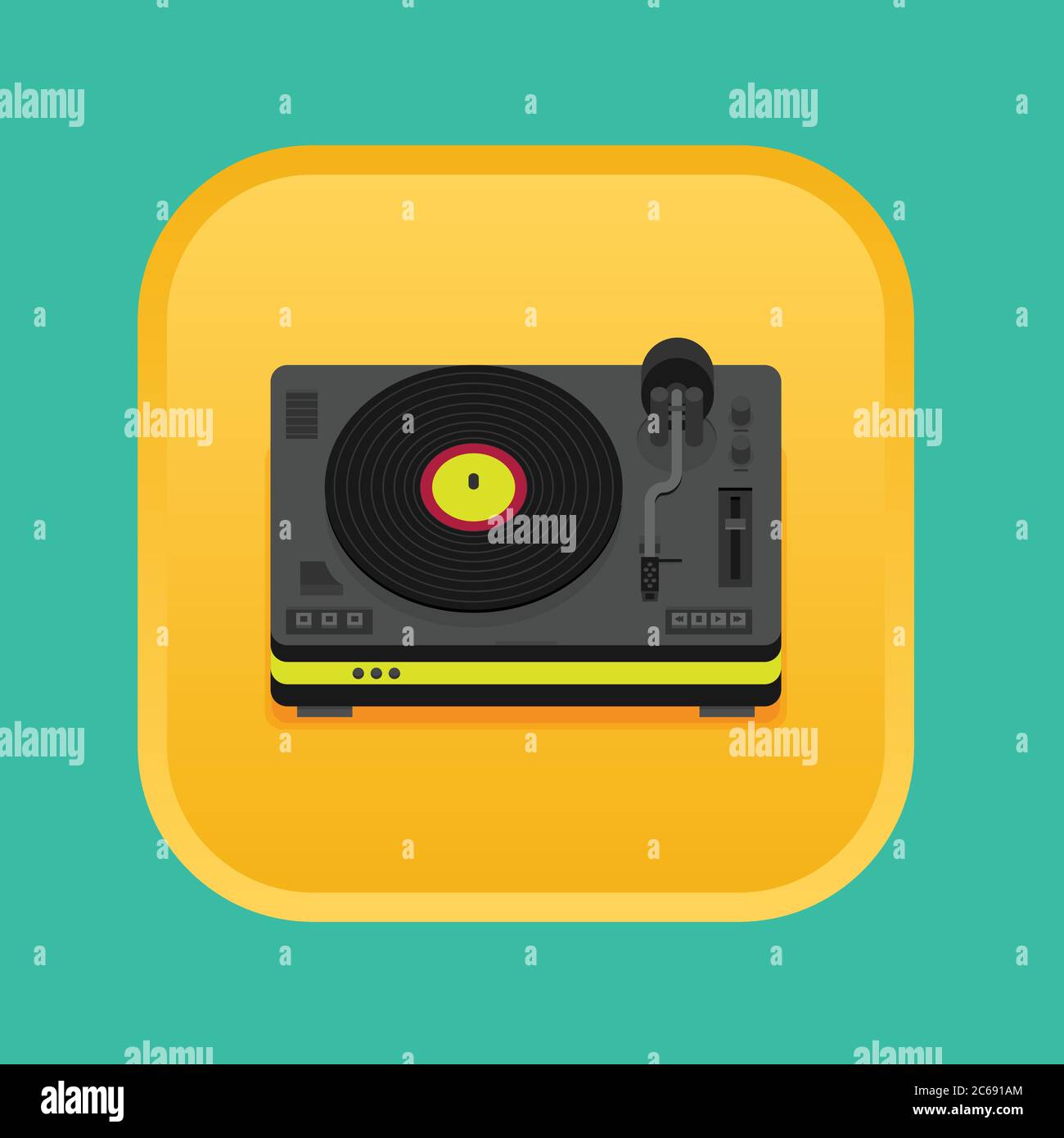 Antique vinyl player Stock Vector Images - Alamy