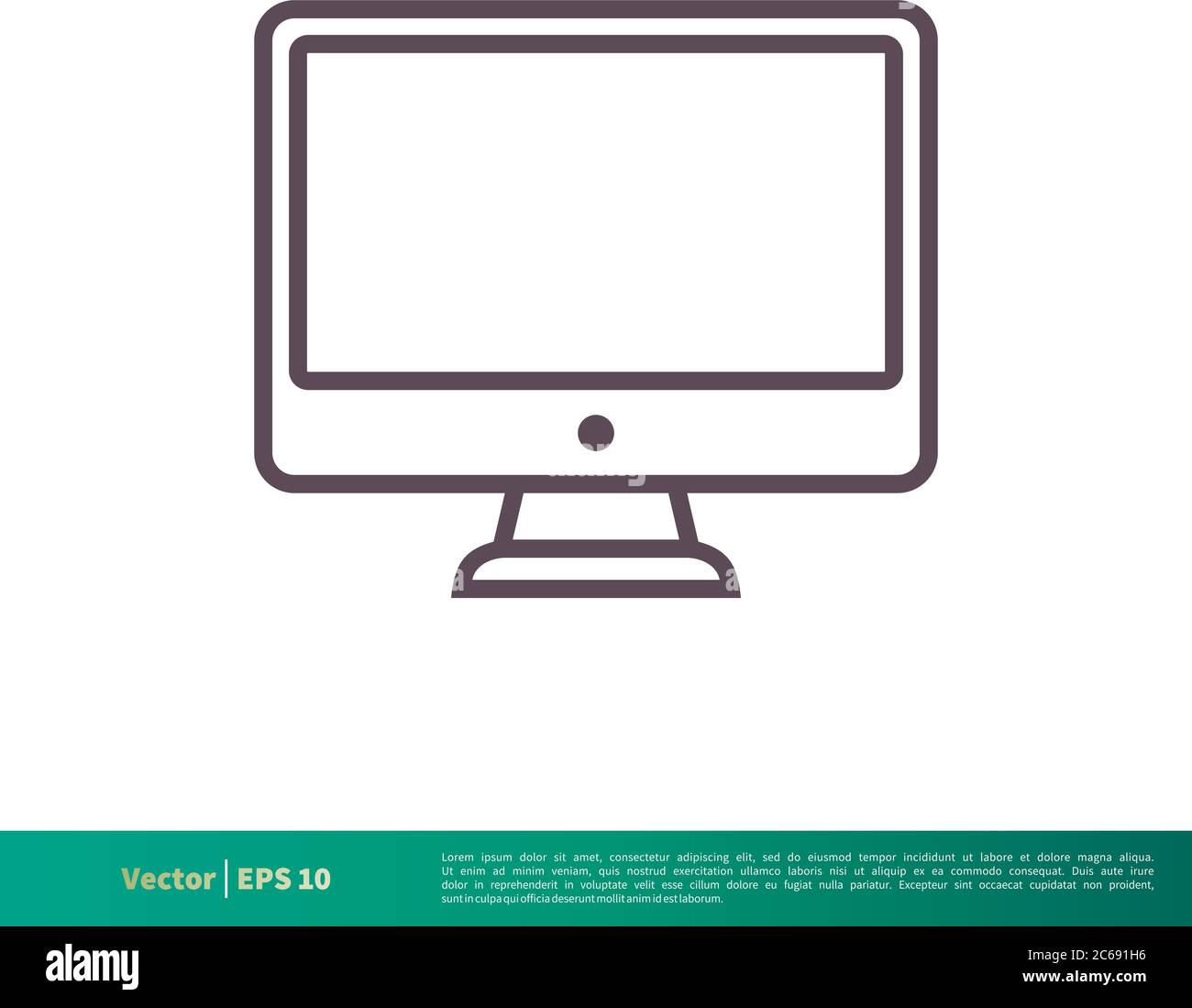 Monitor Display Screen Icon Vector Logo Template Illustration Design ...