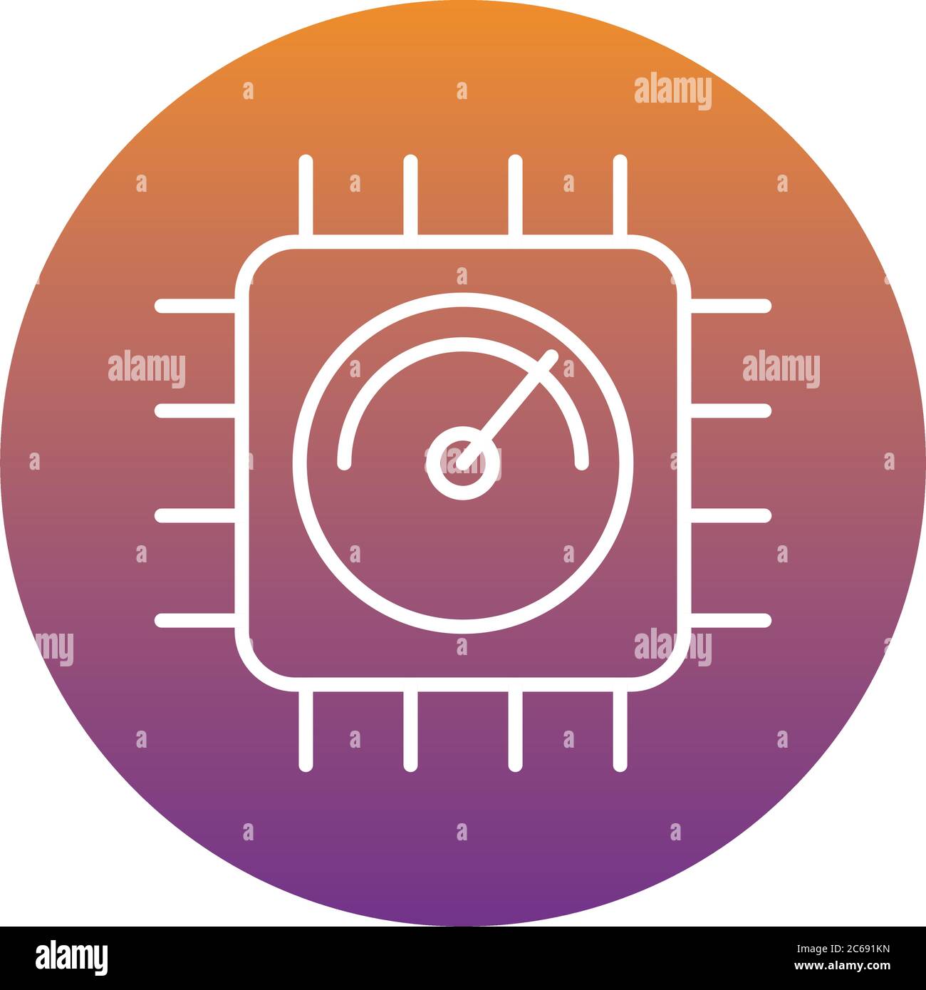 speed gauge block style icon vector illustration design Stock Vector ...