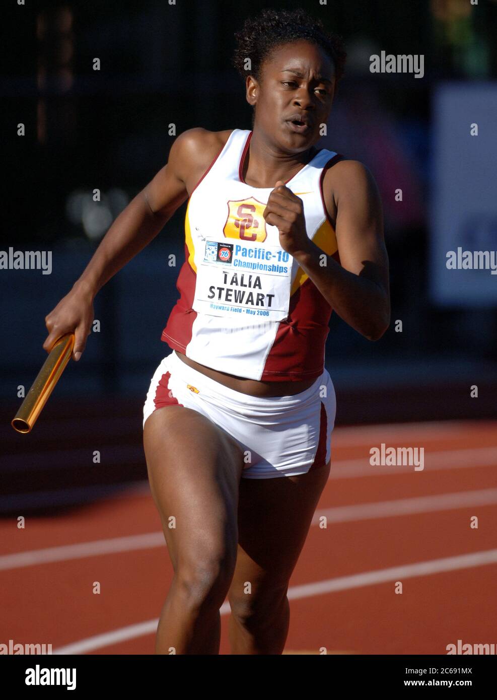 Eugene, United States. 14th May, 2006. Talia Stewart runs the first leg ...