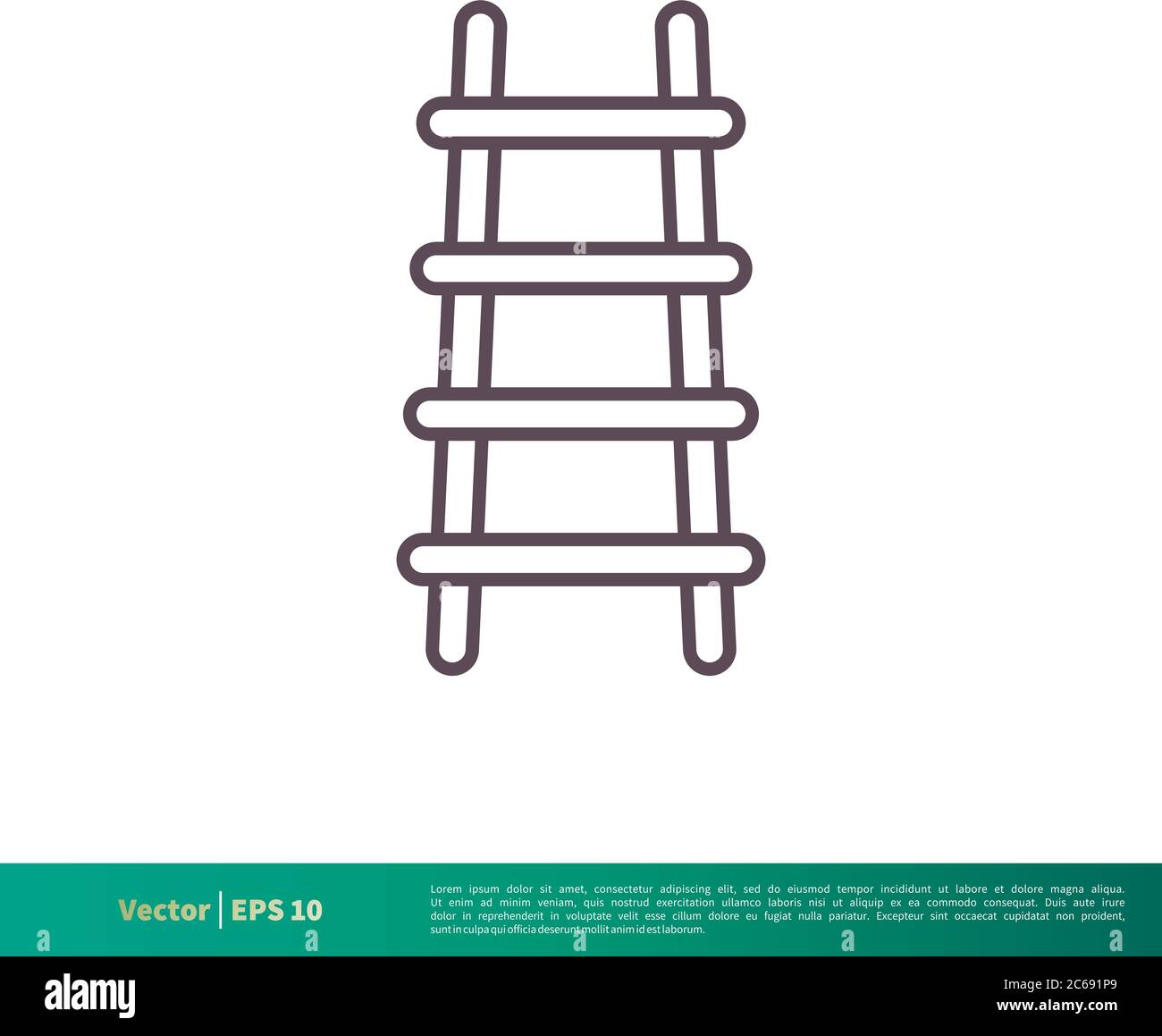 Ladder Icon Vector Logo Template Illustration Design. Editable Vector ...