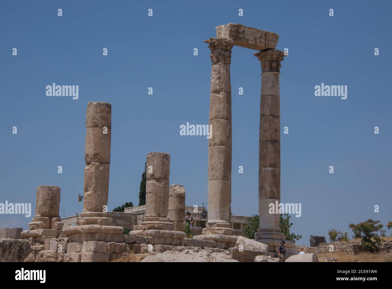Asia, Middle East, Jordan, Amman, The Citadel Stock Photo - Alamy