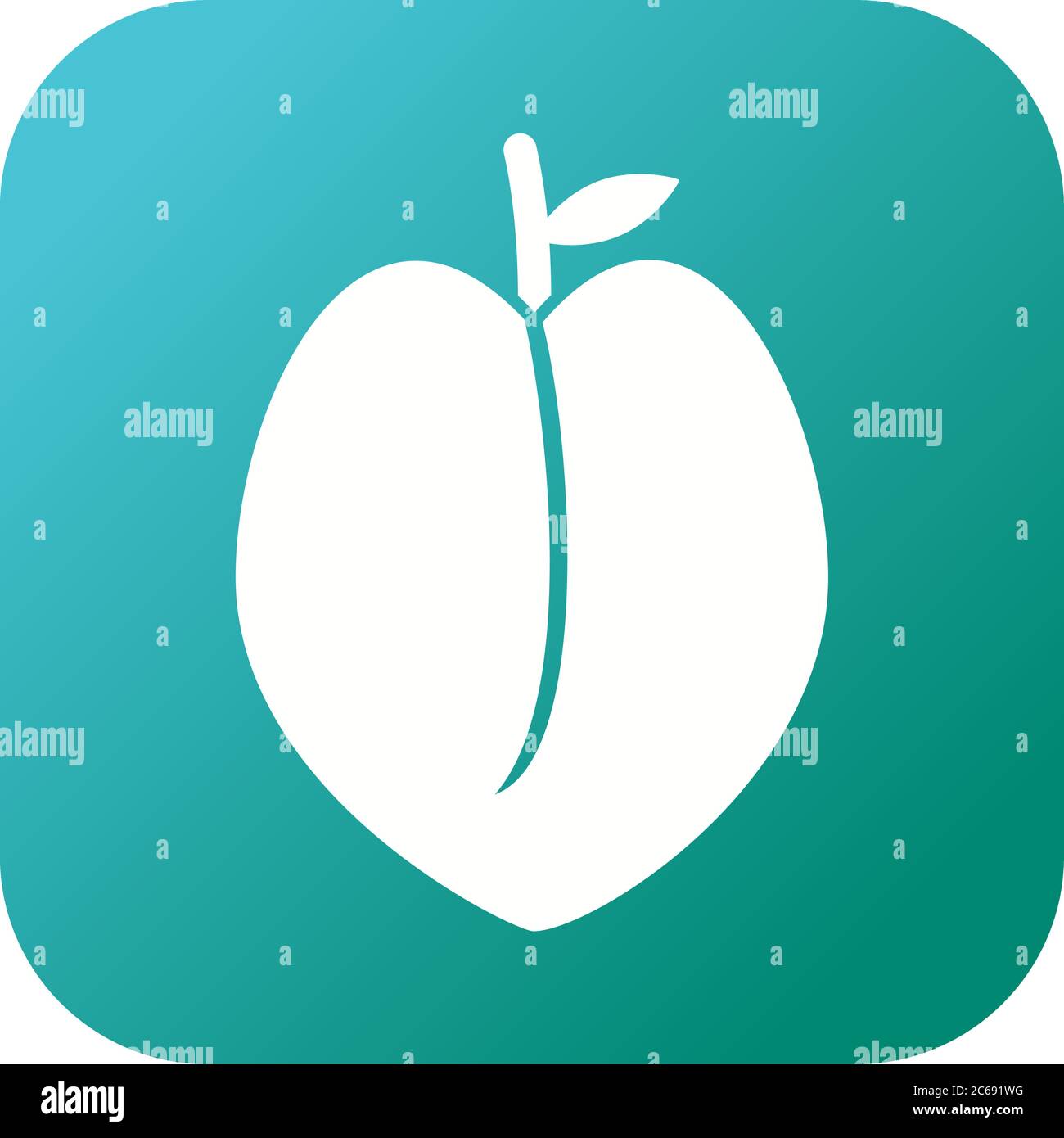 Unique Peach Vector Glyph Icon Stock Vector Image & Art - Alamy