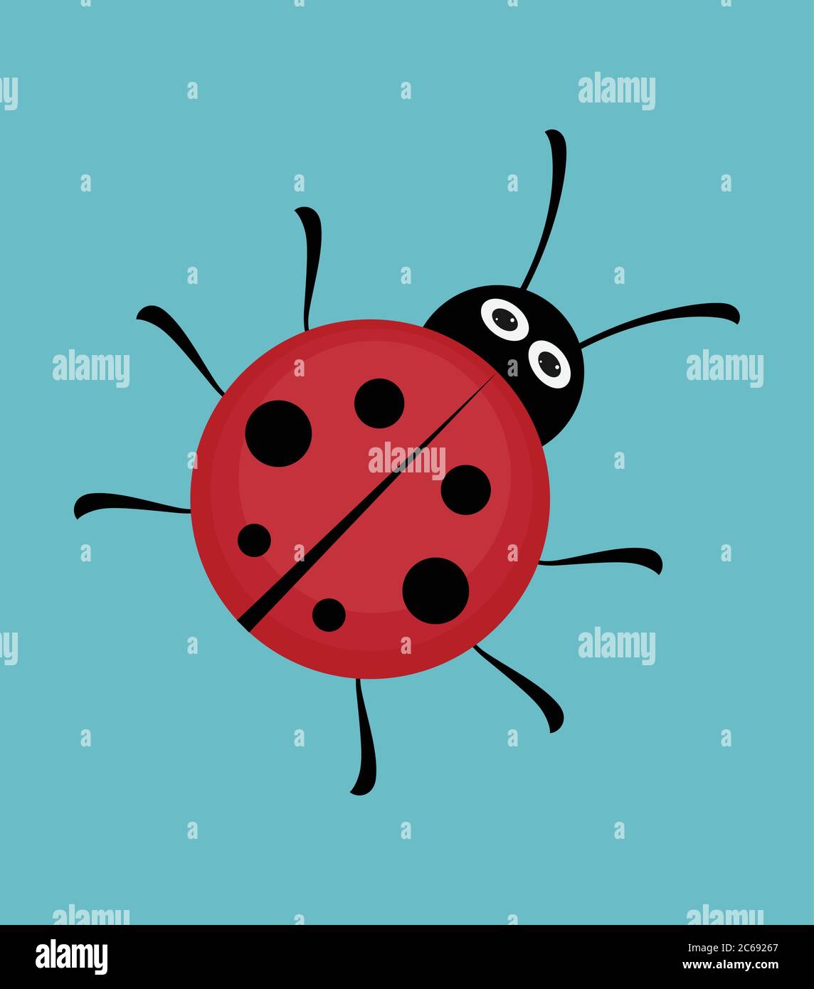 Cute ladybug. Flat vector Stock Vector Image & Art - Alamy