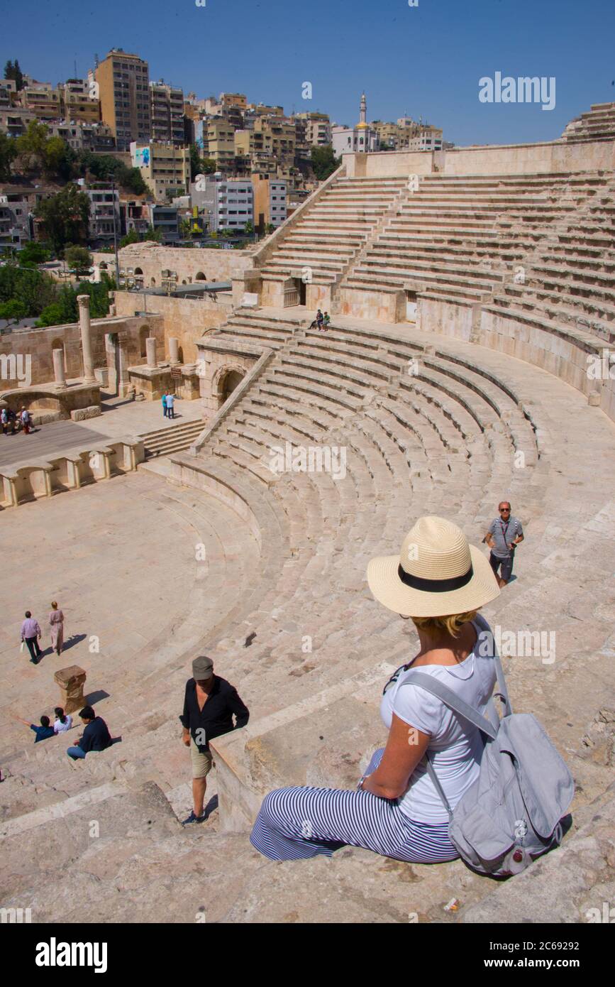 Asia, Middle East, Jordan, Amman, the roman theatre Stock Photo - Alamy