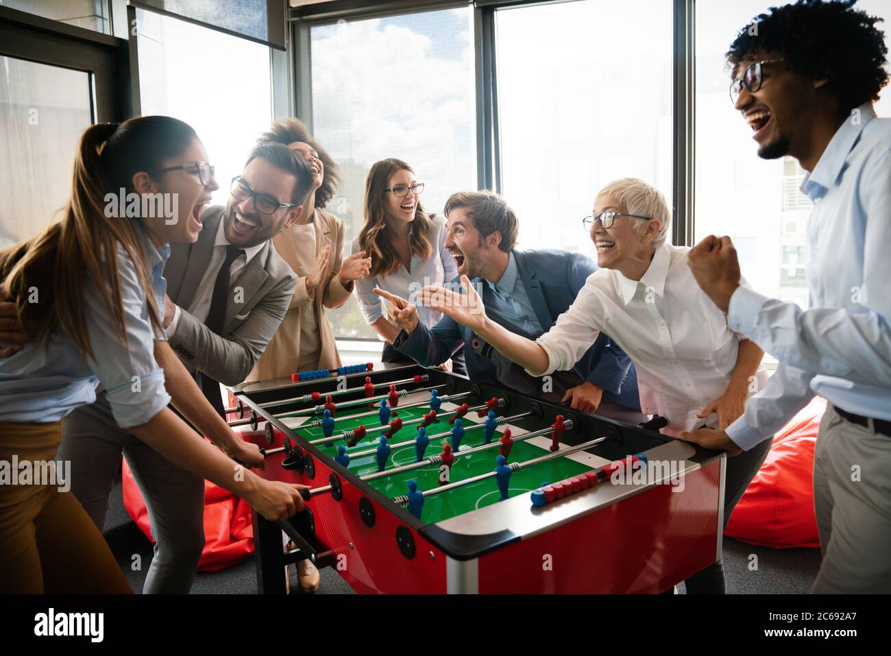 Playing games in the office hi-res stock photography and images - Alamy