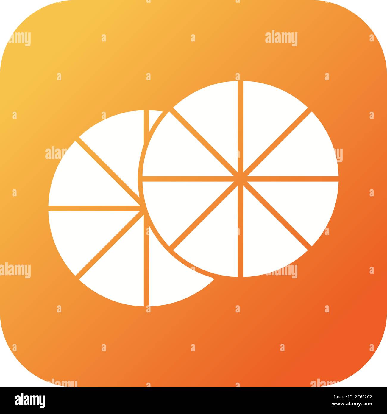 Unique Orange Vector Glyph Icon Stock Vector Image & Art - Alamy