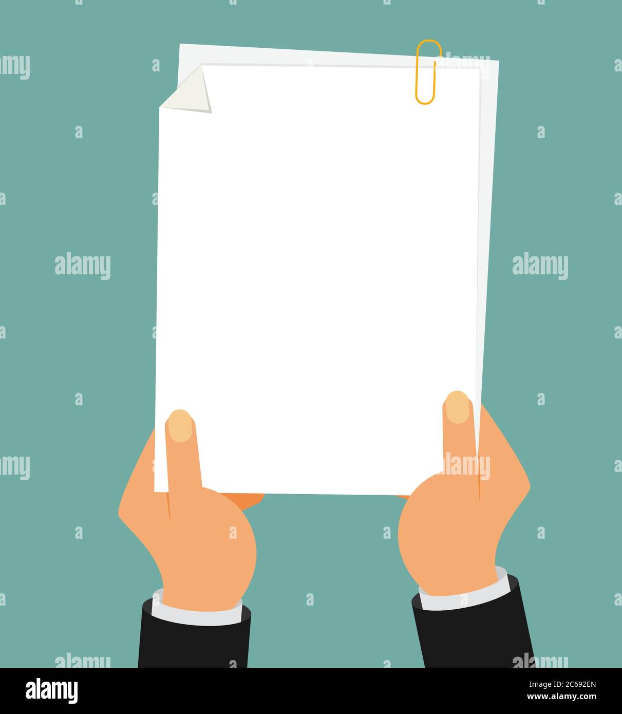 Two blank white presentation Stock Vector Images - Alamy