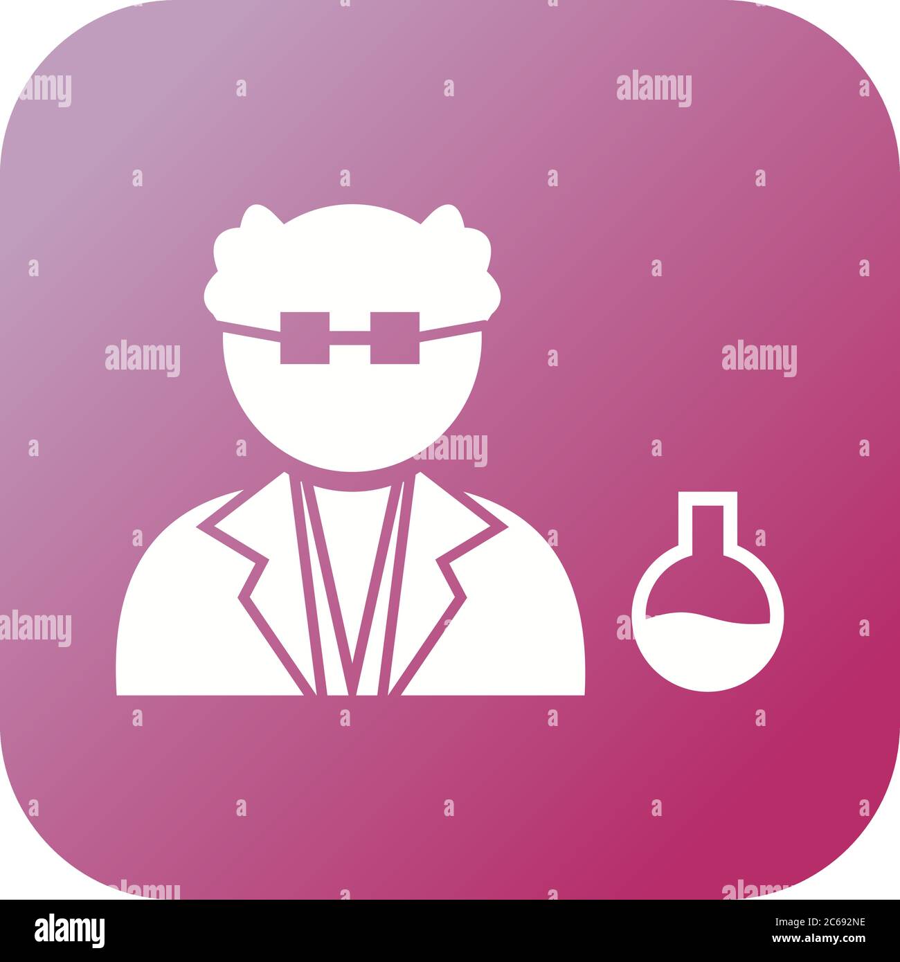 Unique Scientist Vector Glyph Icon Stock Vector Image & Art - Alamy