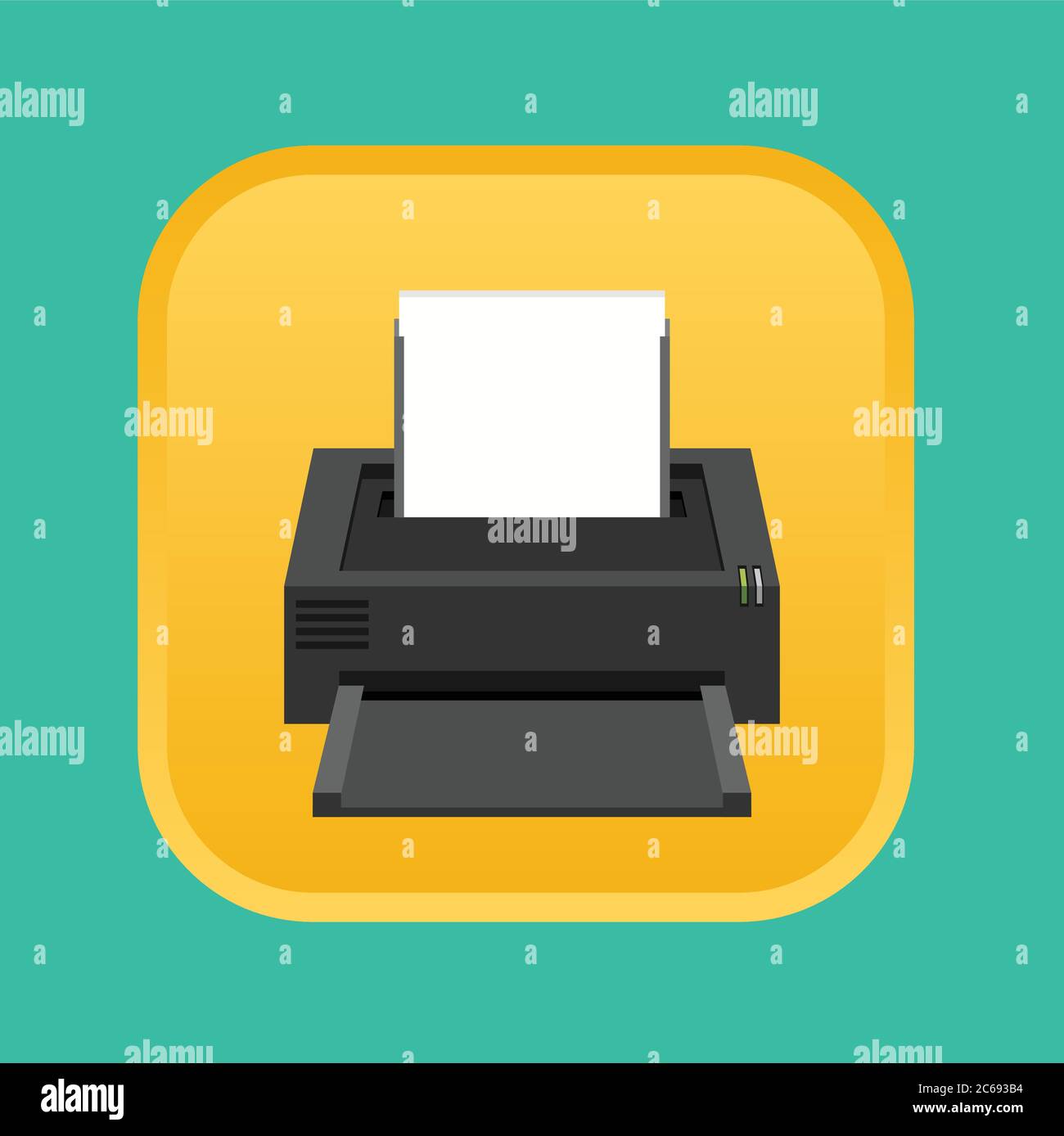 Flat printer icon vector Stock Vector Image & Art - Alamy