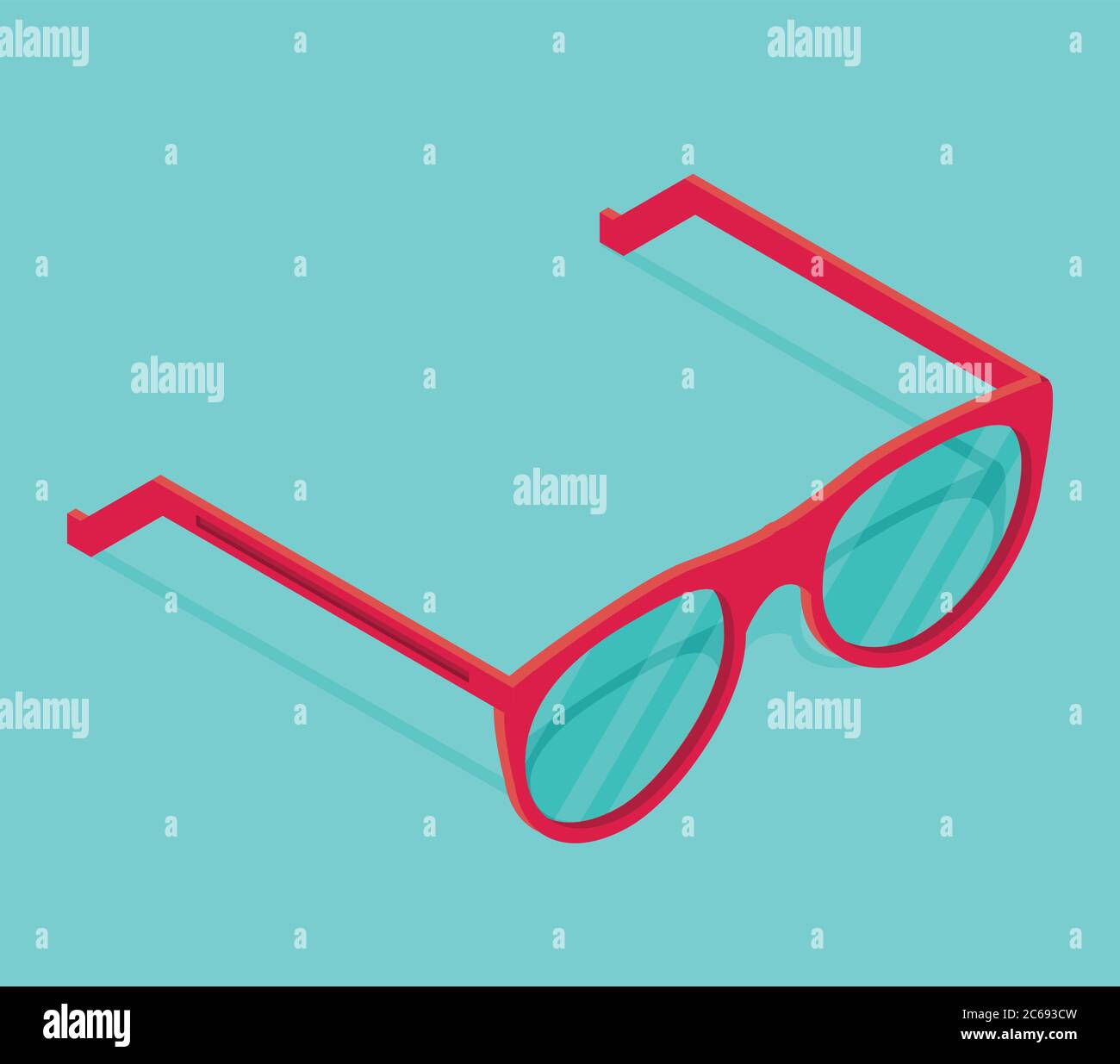 Isolated isometric pink sunglasses Stock Vector Image & Art - Alamy