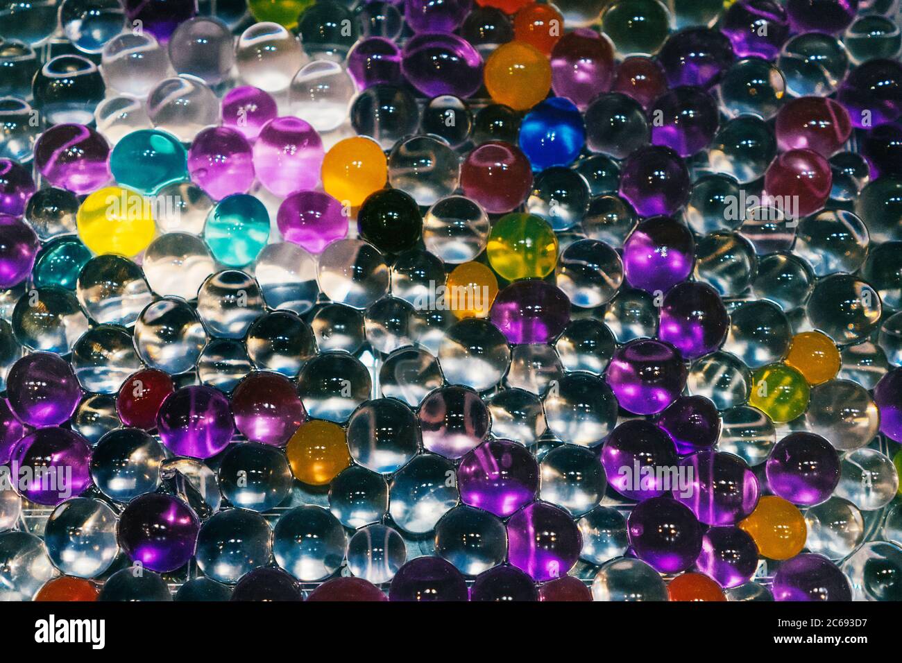 Abstract texture, color balls of hydrogel for the background. Hydrogel ...