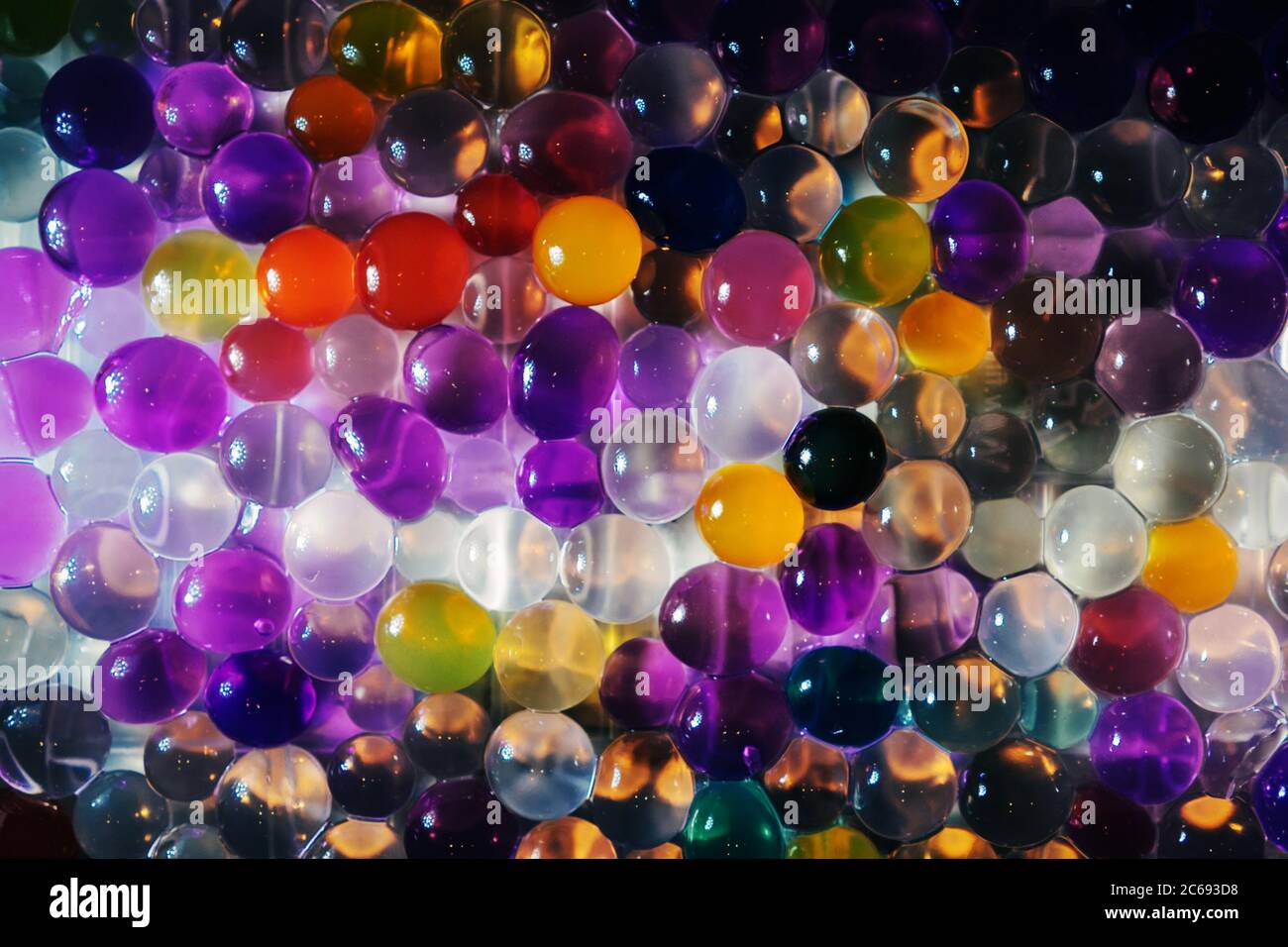 Abstract texture, color balls of hydrogel for the background. Hydrogel ...