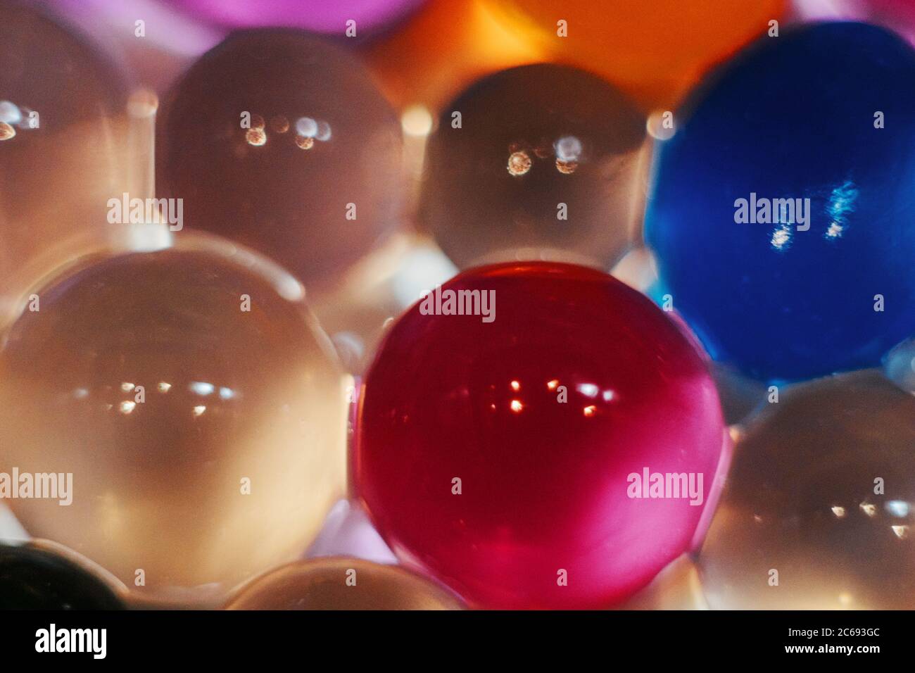 Abstract texture, color balls of hydrogel for the background. Hydrogel ...