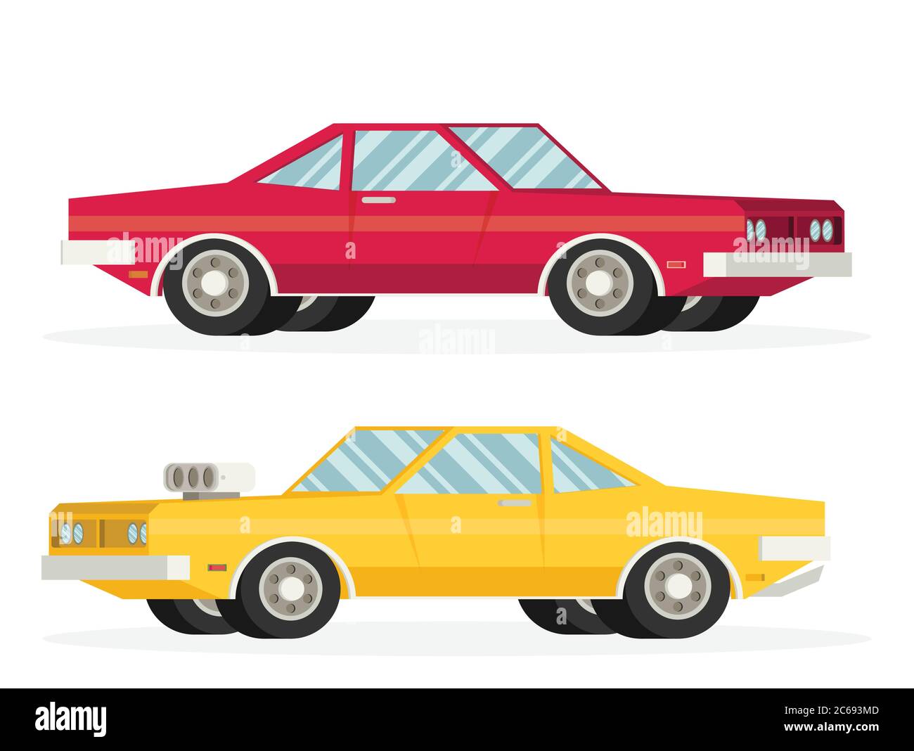 Muscle car. Flat styled vector illustration Stock Vector Image & Art ...