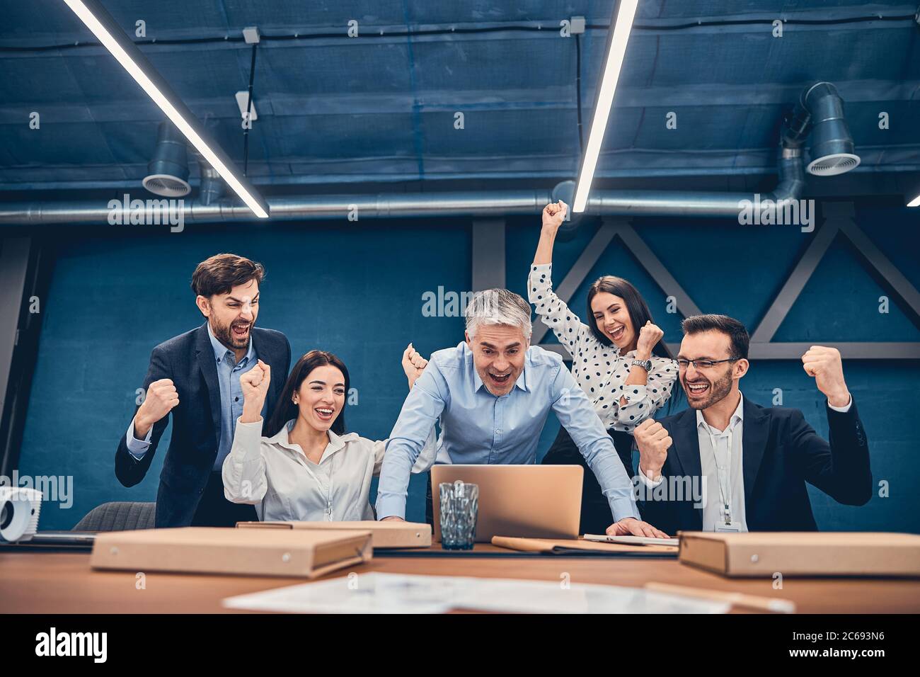 Group of people working in the office Stock Photo - Alamy