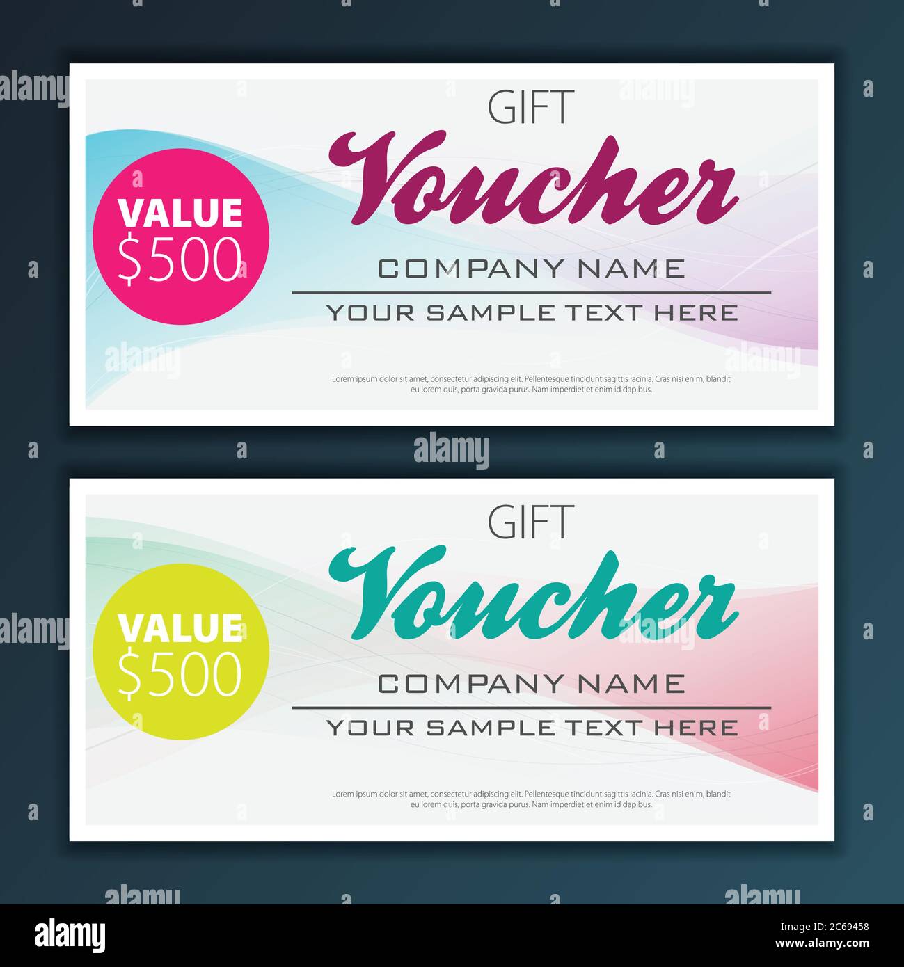 Gift voucher template Stock Vector Image & Art - Alamy