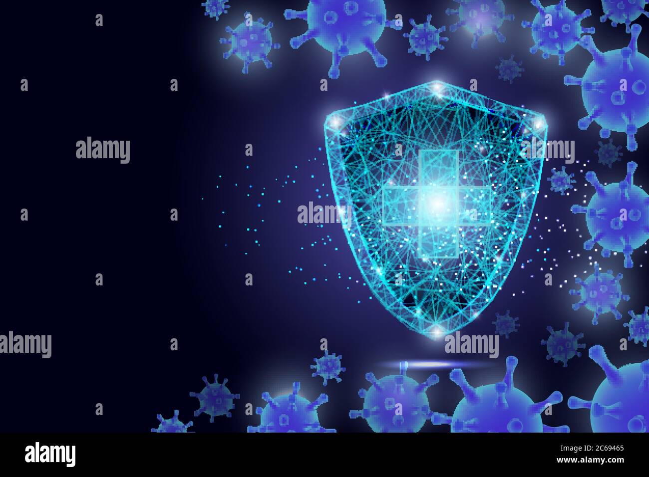 Virus epidemic 2020 vector poster. Coronavirus respiratory disease ...