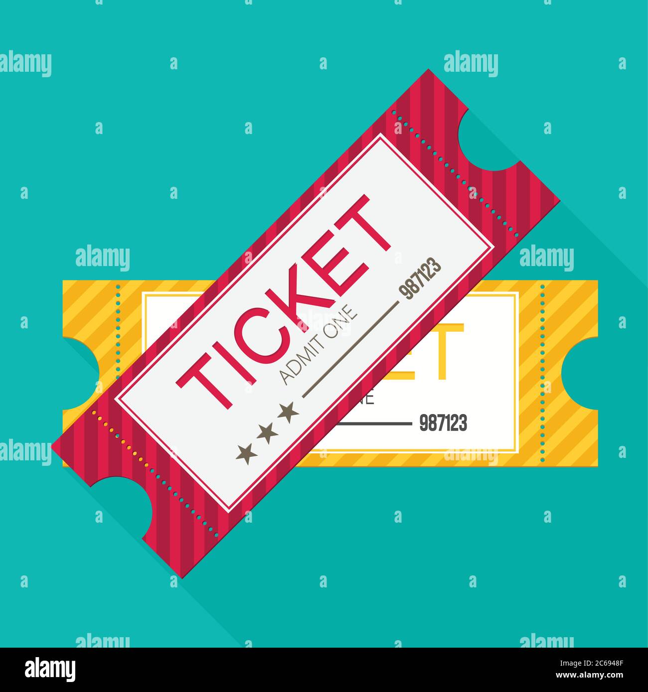 Tickets icon. Flat design. Vector illustration Stock Vector Image & Art ...