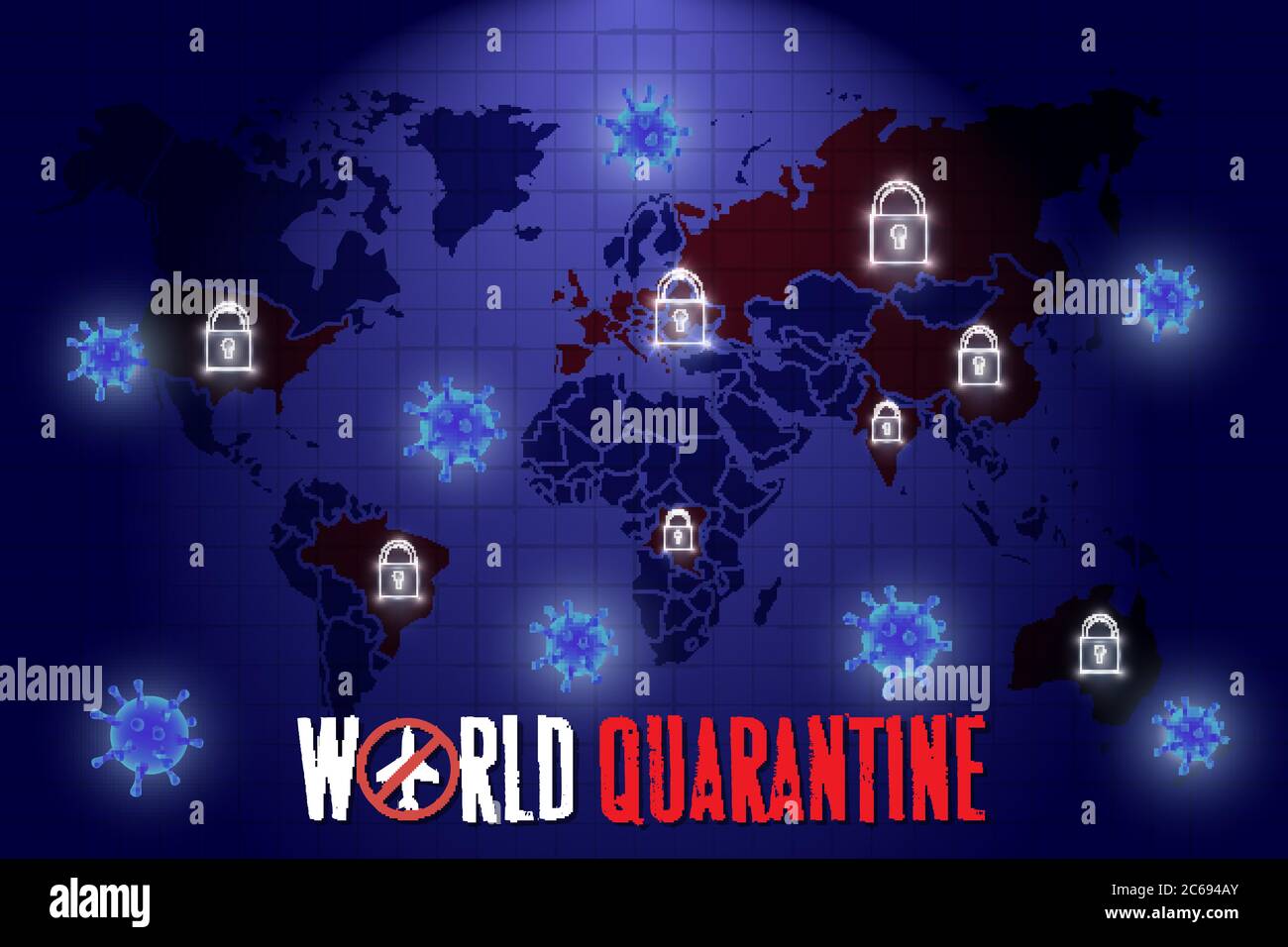 World coronavirus quarantine, vector poster, banner template Stock ...