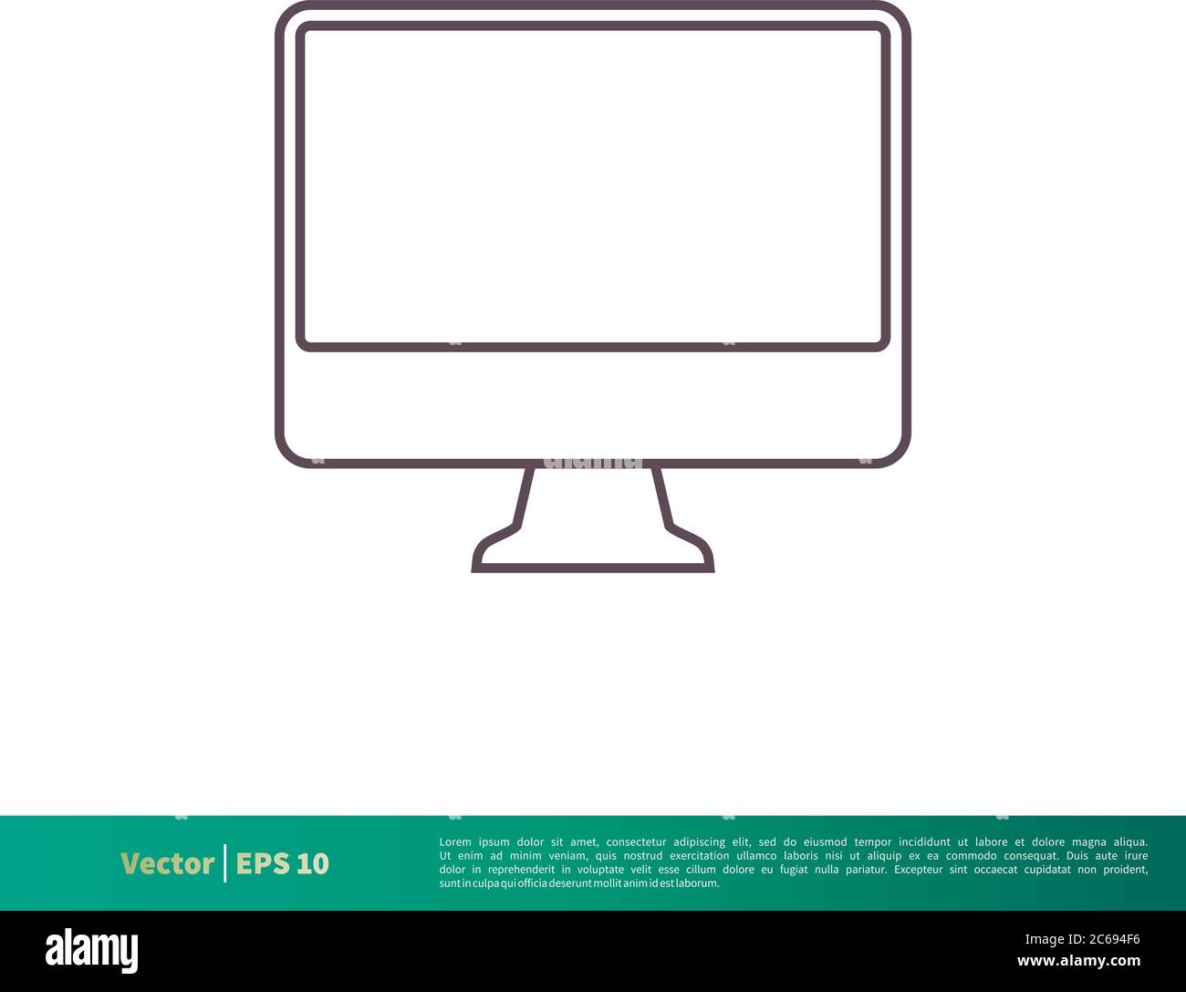 Monitor Display Screen Icon Vector Logo Template Illustration Design ...