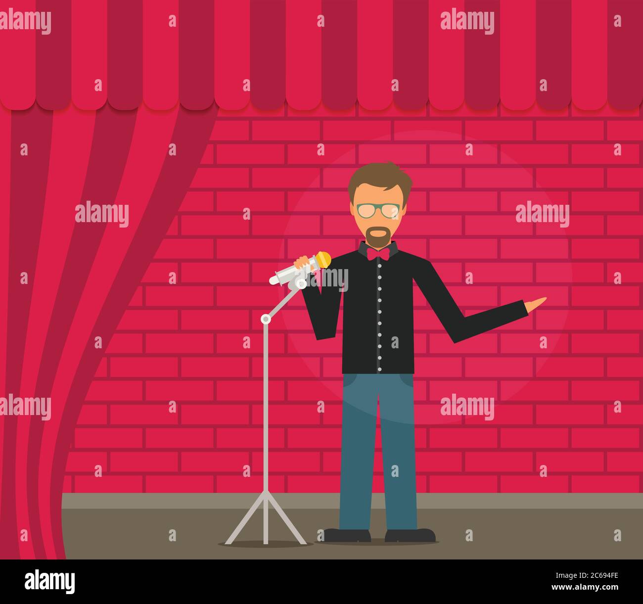 Stand up comedian bow tie hi-res stock photography and images - Alamy