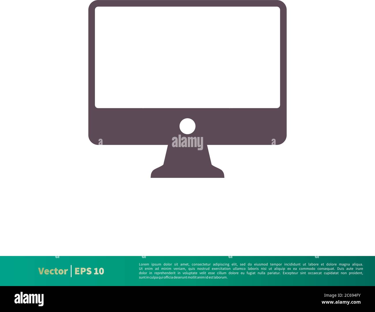 Monitor Display Screen Icon Vector Logo Template Illustration Design ...