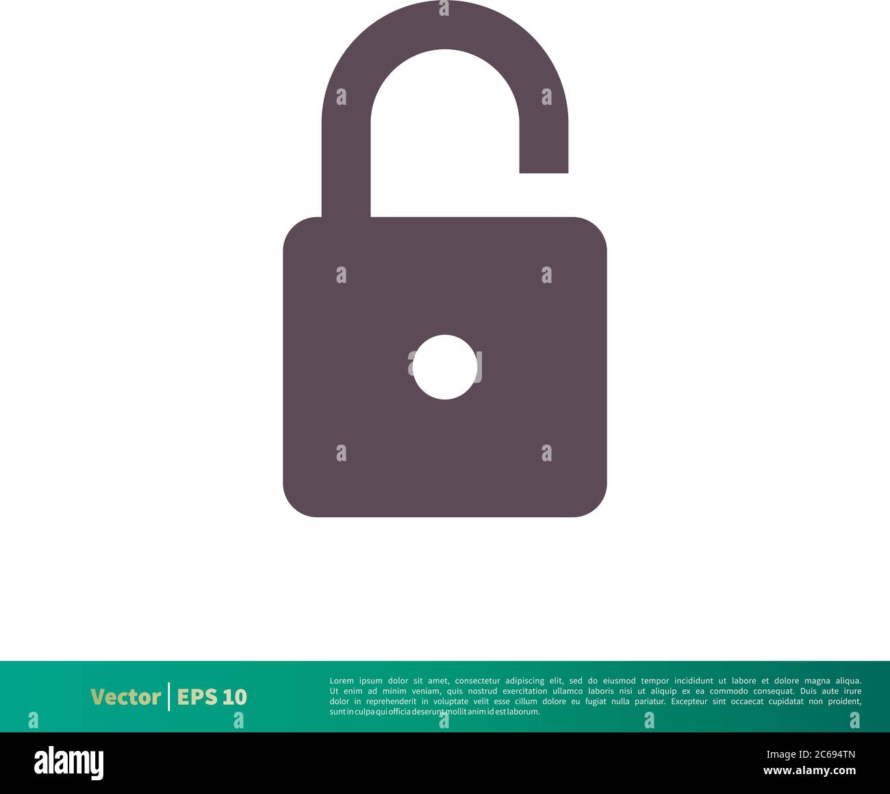 Padlock Icon Vector Logo Template Illustration Design. Editable Vector ...