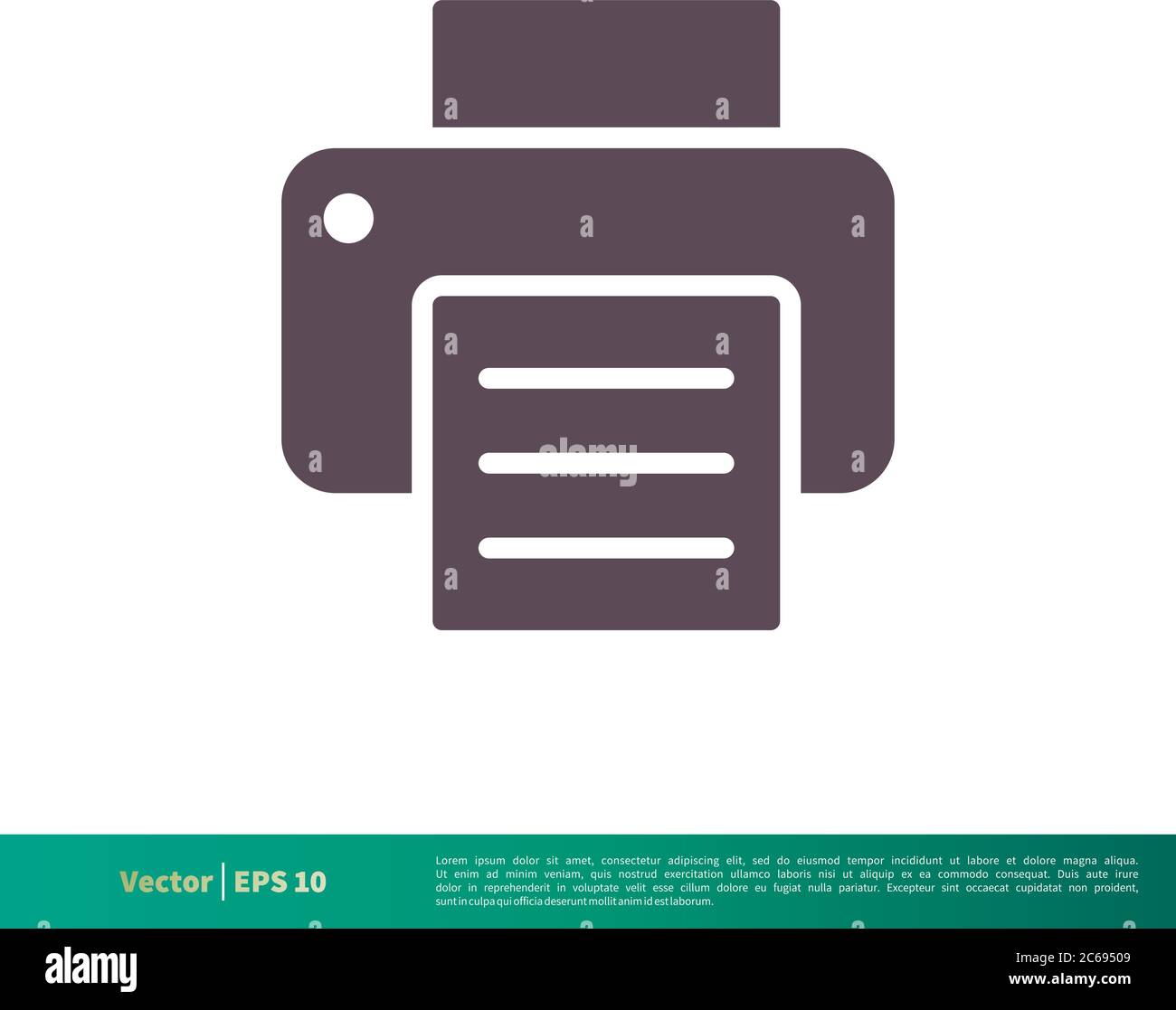 Printer Icon Vector Logo Template Illustration Design. Editable Vector ...