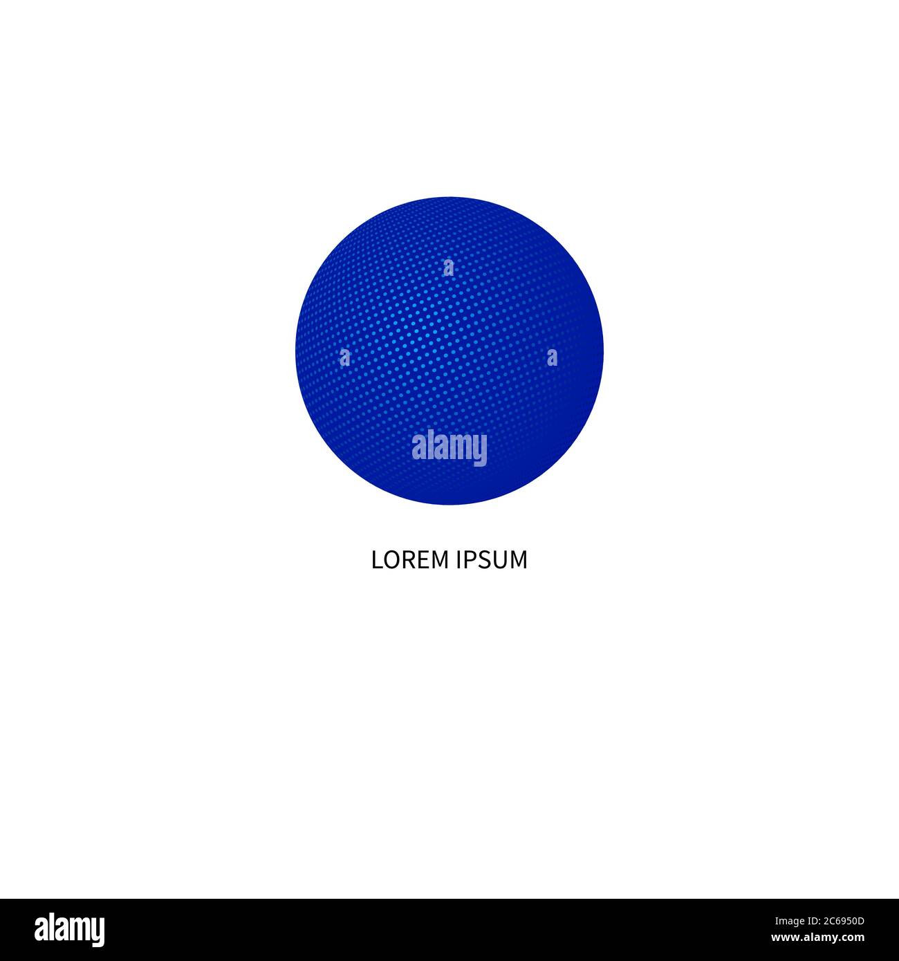 Communication logo, networking icon with blue sphere, business logo ...