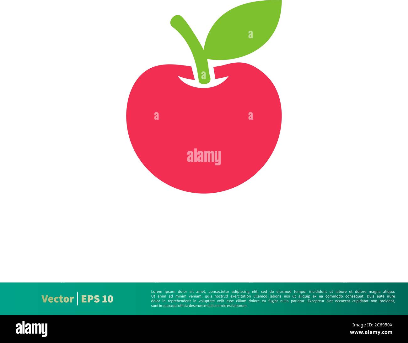 Red Apple Fruit Icon Vector Logo Template Illustration Design. Editable ...