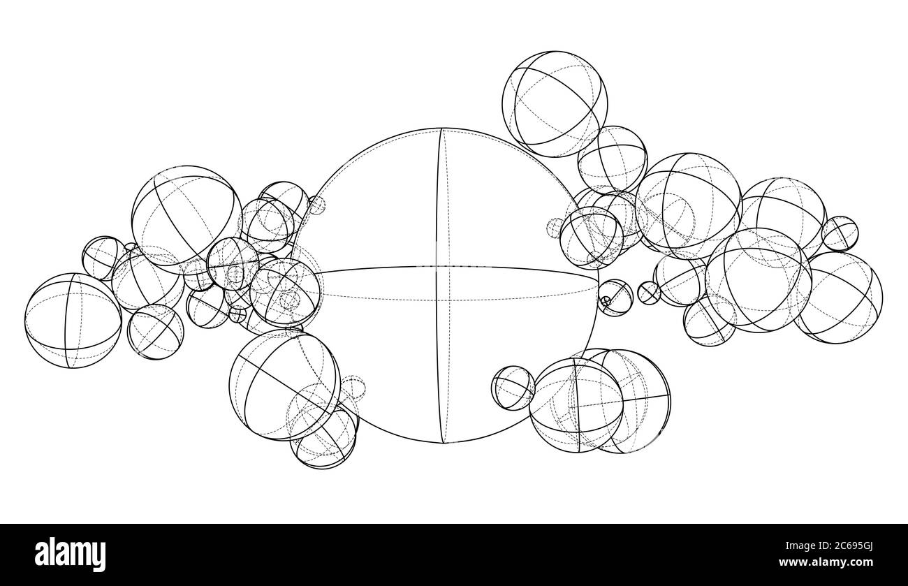 Abstract outline spheres concept Stock Photo - Alamy