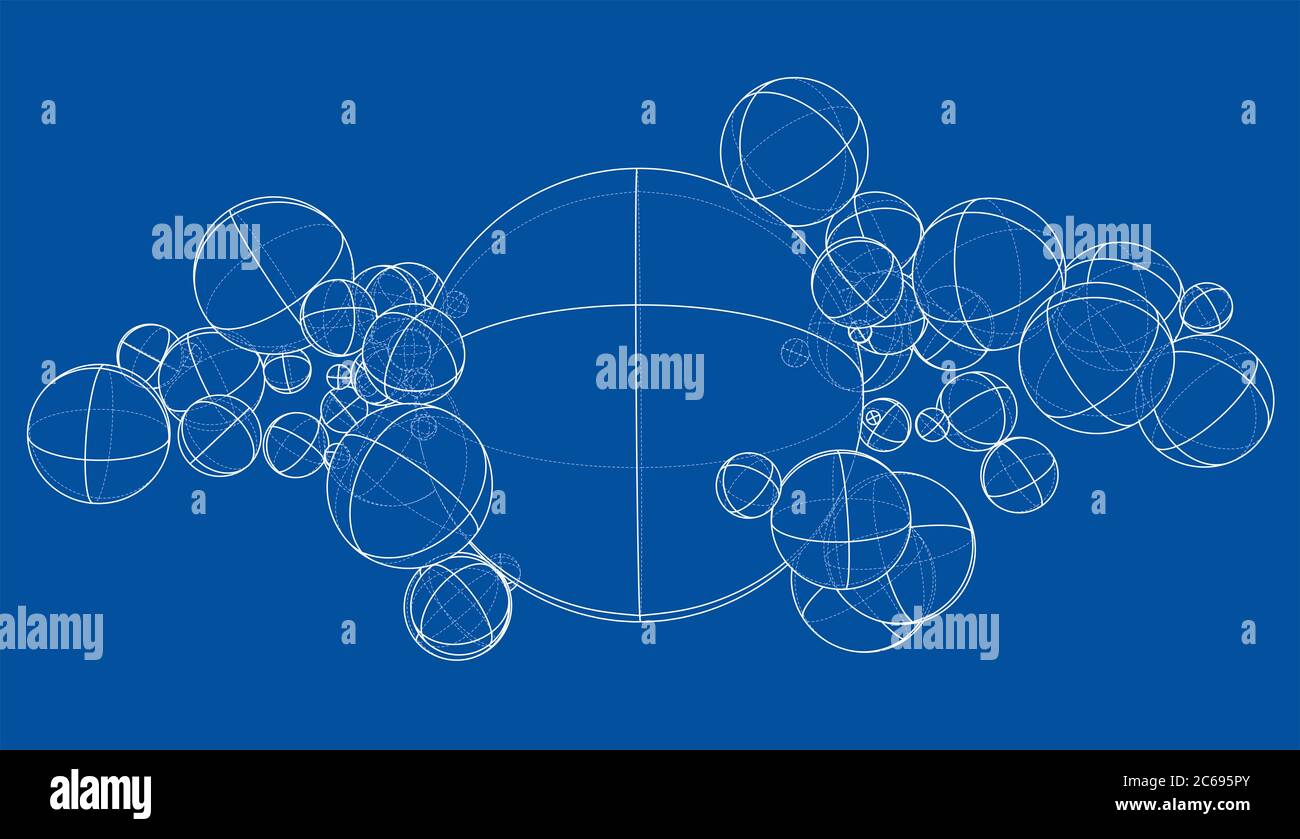 Abstract outline spheres concept Stock Photo - Alamy