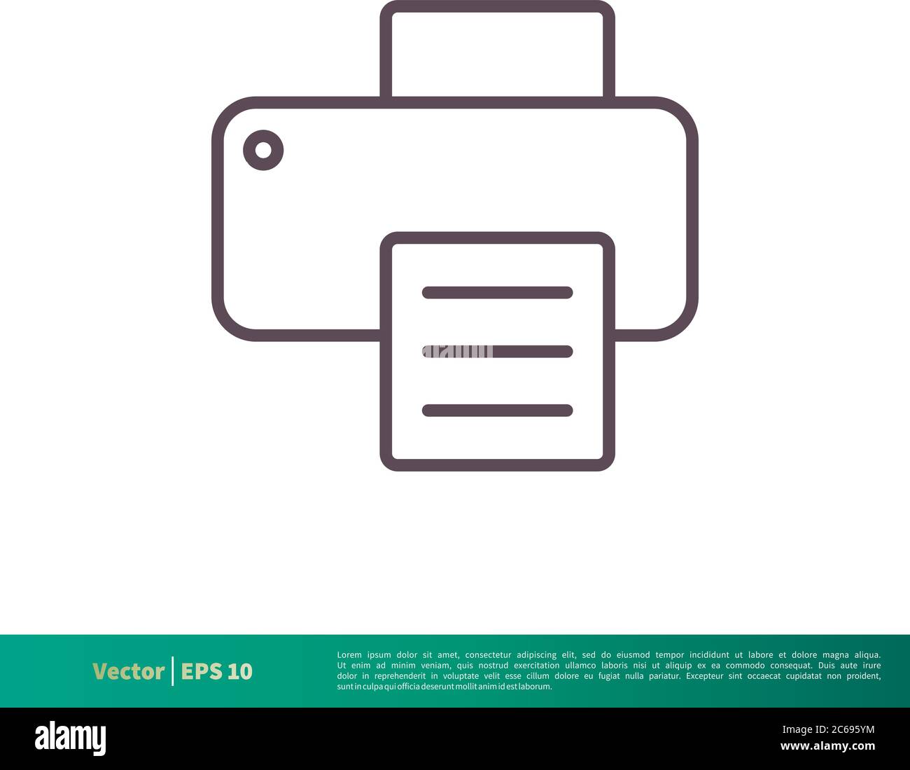 Printer Icon Vector Logo Template Illustration Design. Editable Vector ...