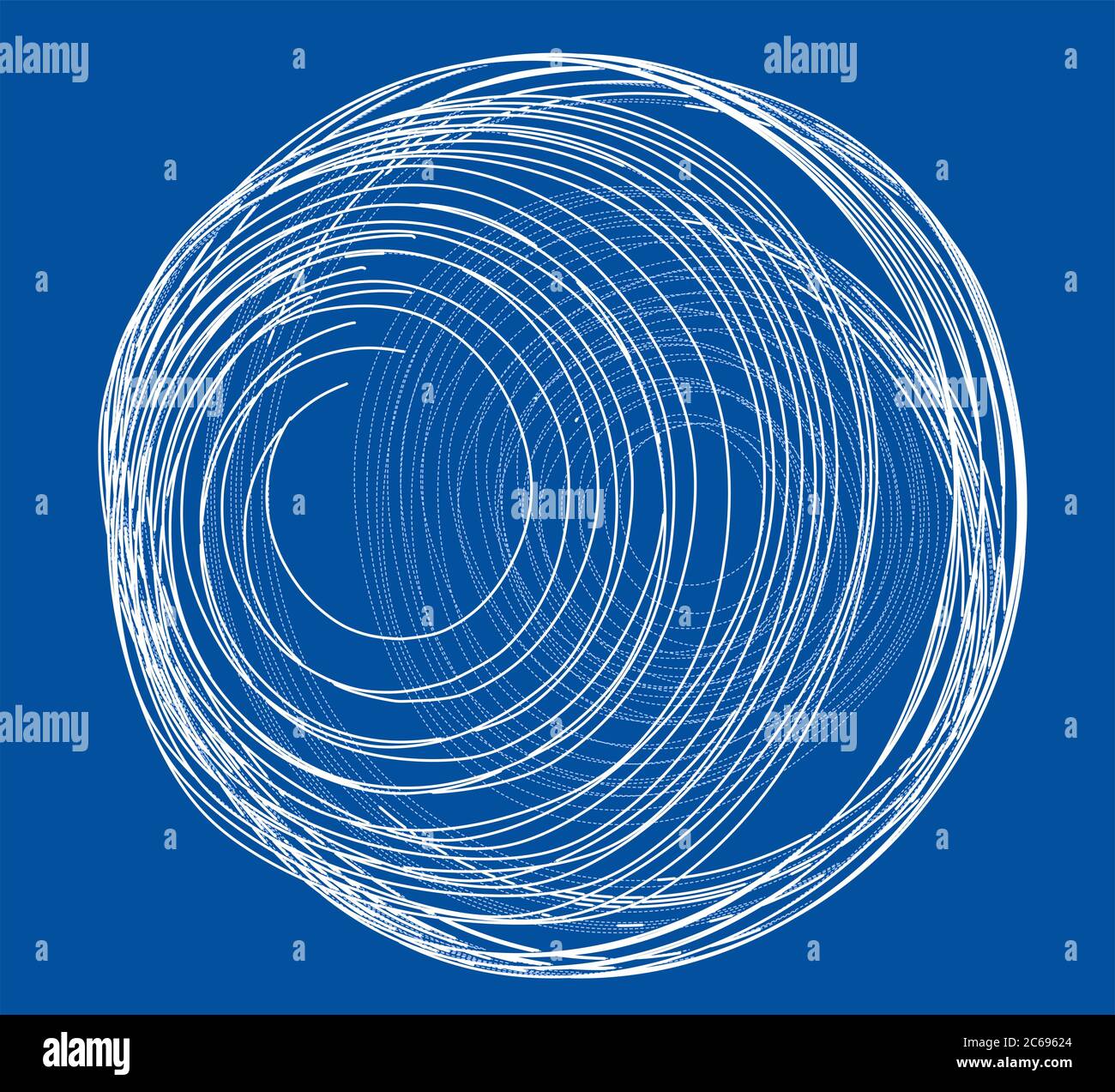 Sphere of spirals outline Stock Photo - Alamy