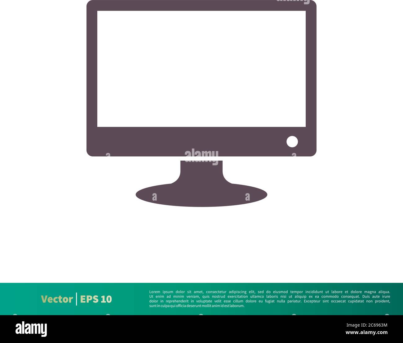 Monitor Display Screen Icon Vector Logo Template Illustration Design ...