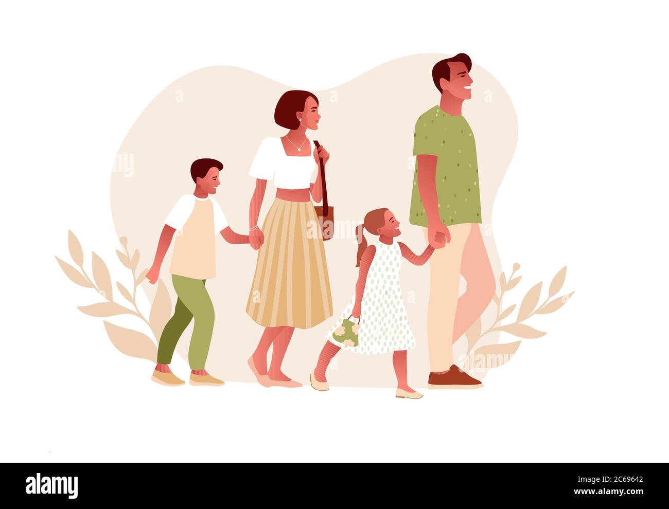 Happy family day vector illustration, flat design Stock Vector Image ...