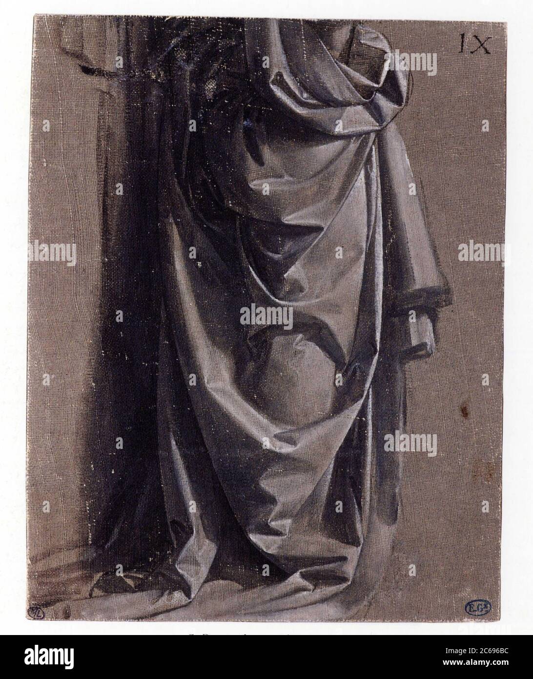 LEONARDO DA VINCI. DRAPERY FOR A STANDING FIGURE Stock Photo - Alamy