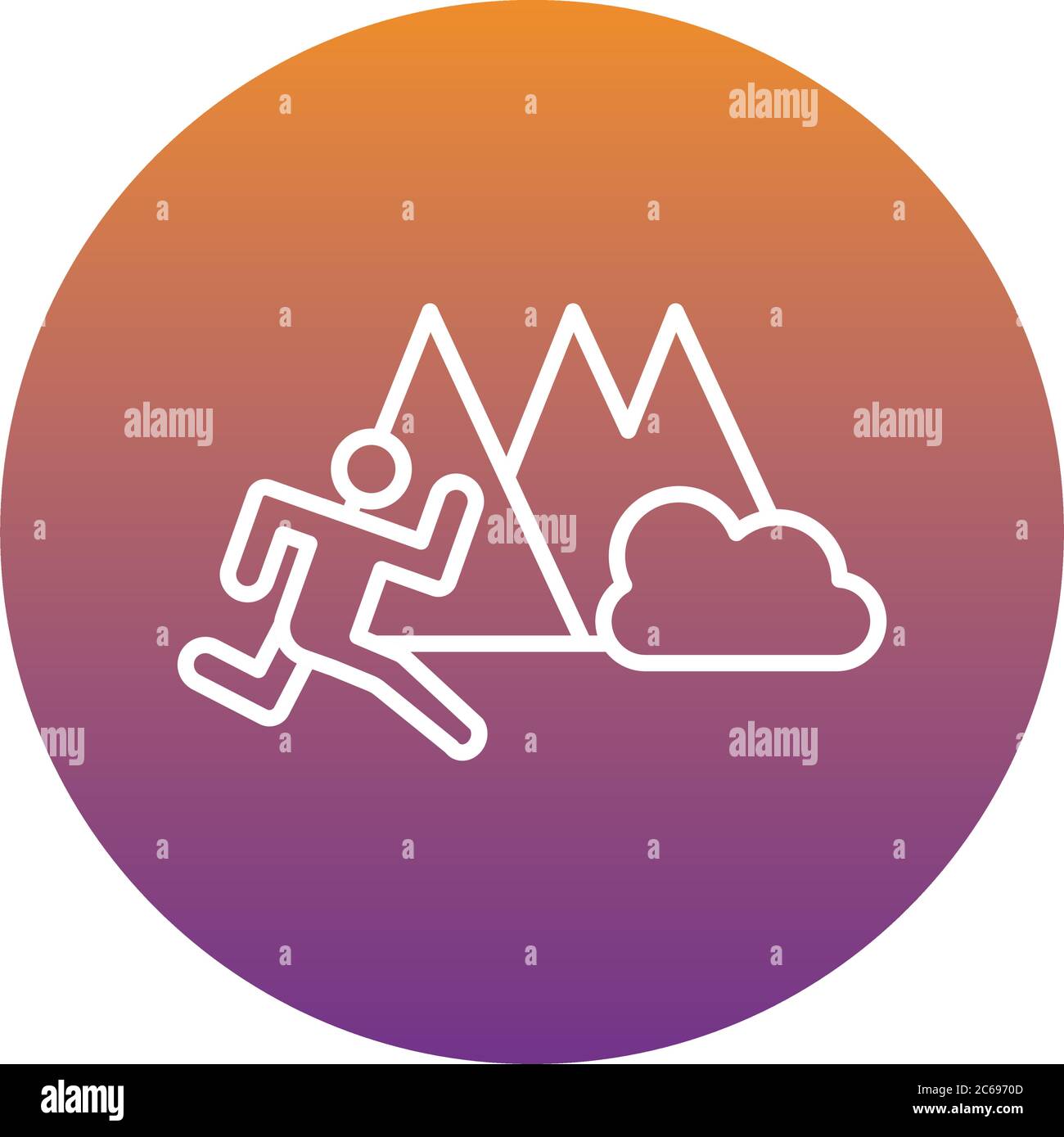 runner avatar figure in the camp block style icon vector illustration ...