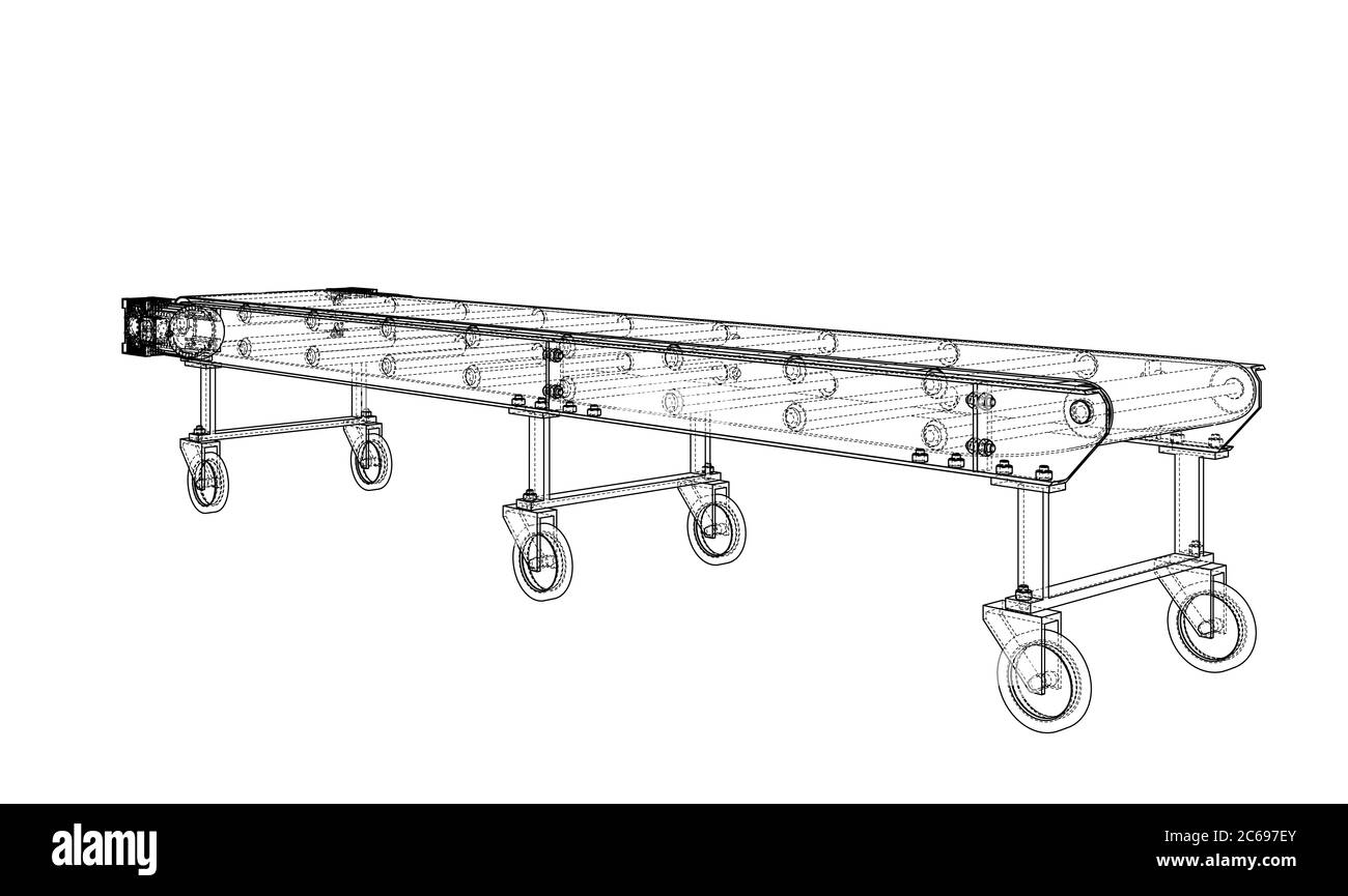 Conveyor automatic machine on Black and White Stock Photos & Images - Alamy