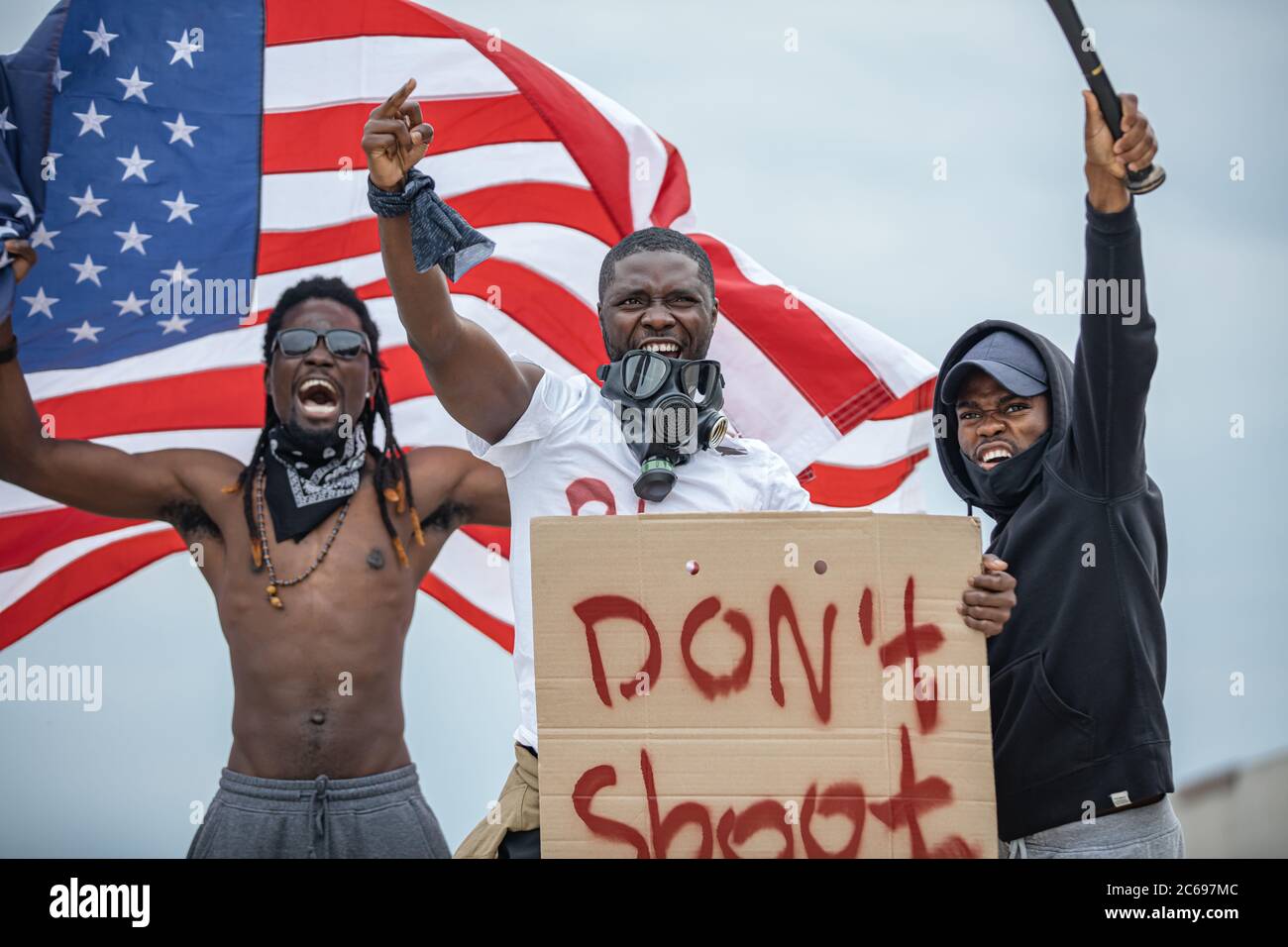 young american black civilians fight with discrimination, US cities and ...