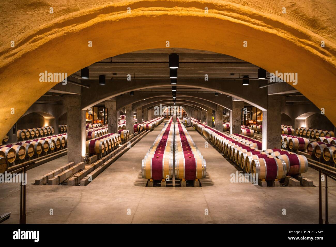 Inside shot of a winery at Napa Valley, California Stock Photo - Alamy