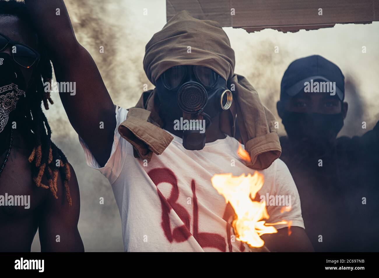 African protest fight blood hi-res stock photography and images - Alamy