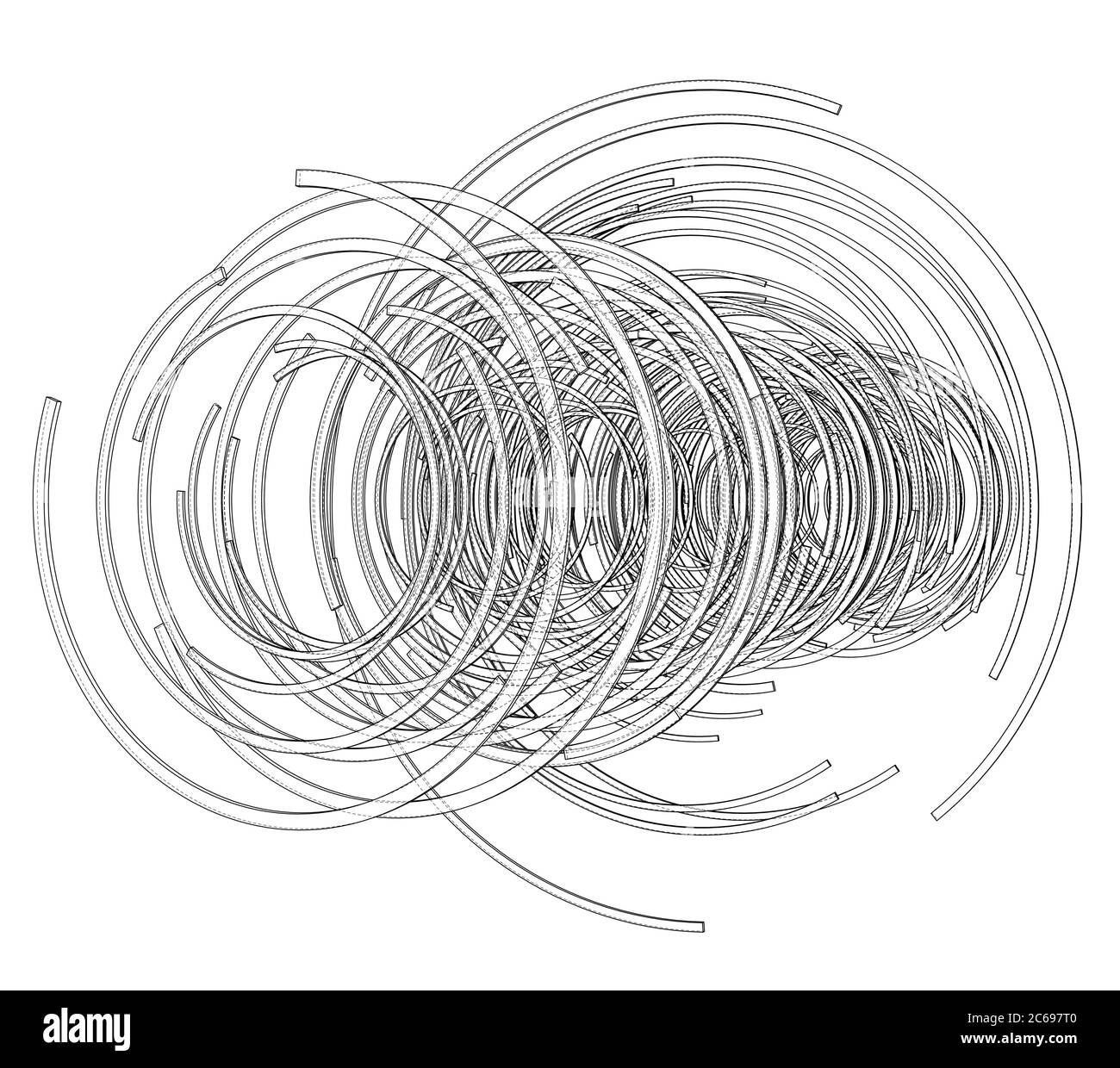 Abstract futuristic HUD object Stock Photo - Alamy