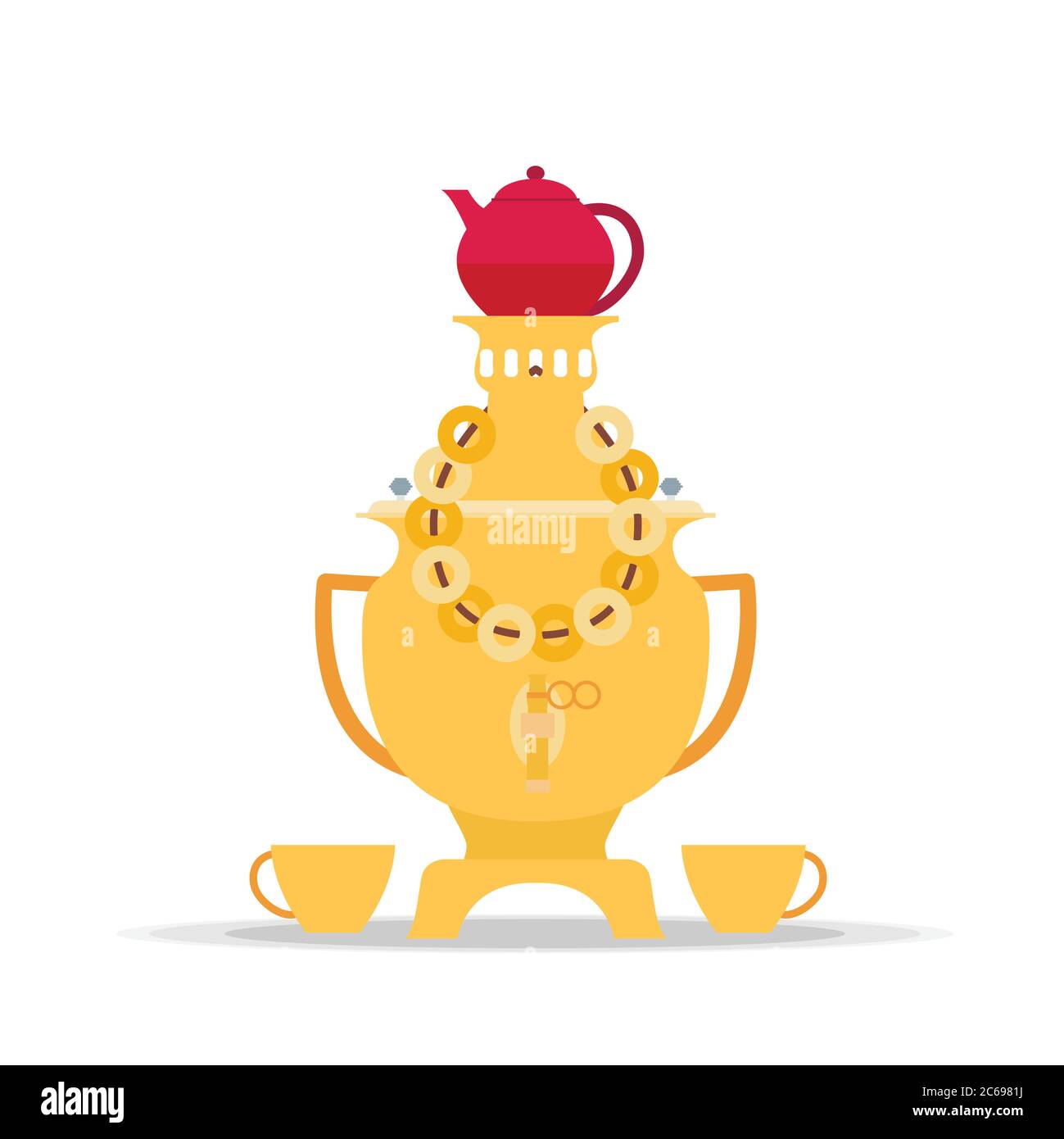 Vector samovar icon - kettle. Tea time Stock Vector Image & Art - Alamy
